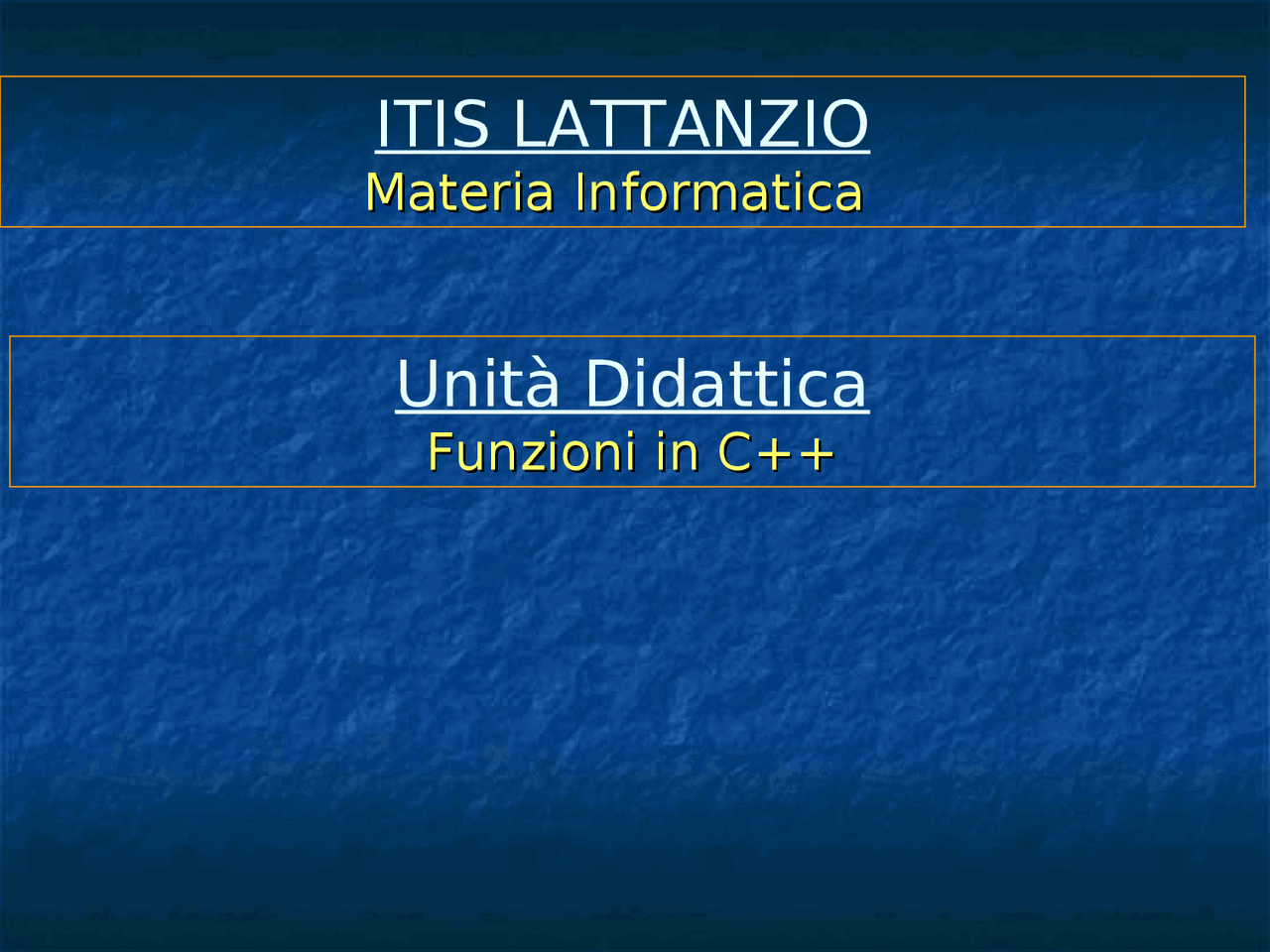 Spiegazione delle funzioni in C++ - Docsity