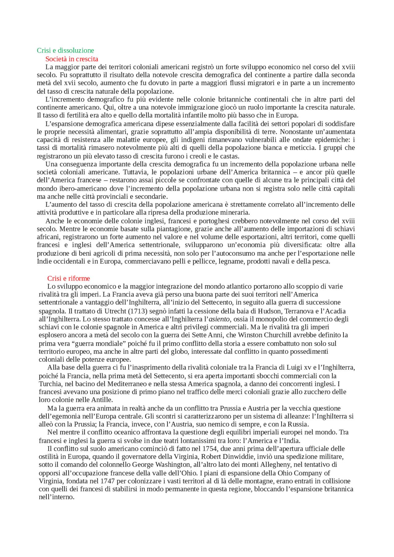 Storia Delle Americhe Docsity