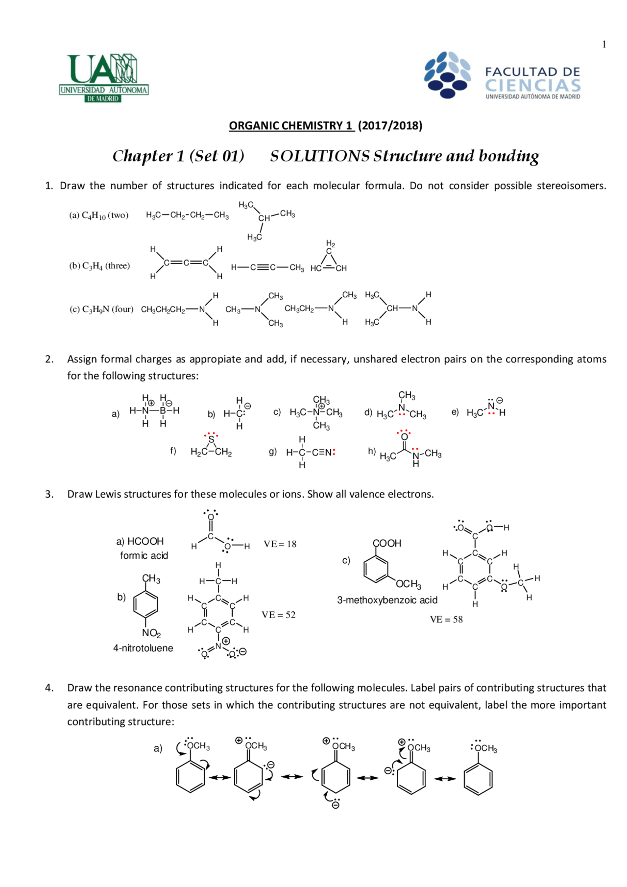 Solutions to set 01 structure and bonding - Docsity