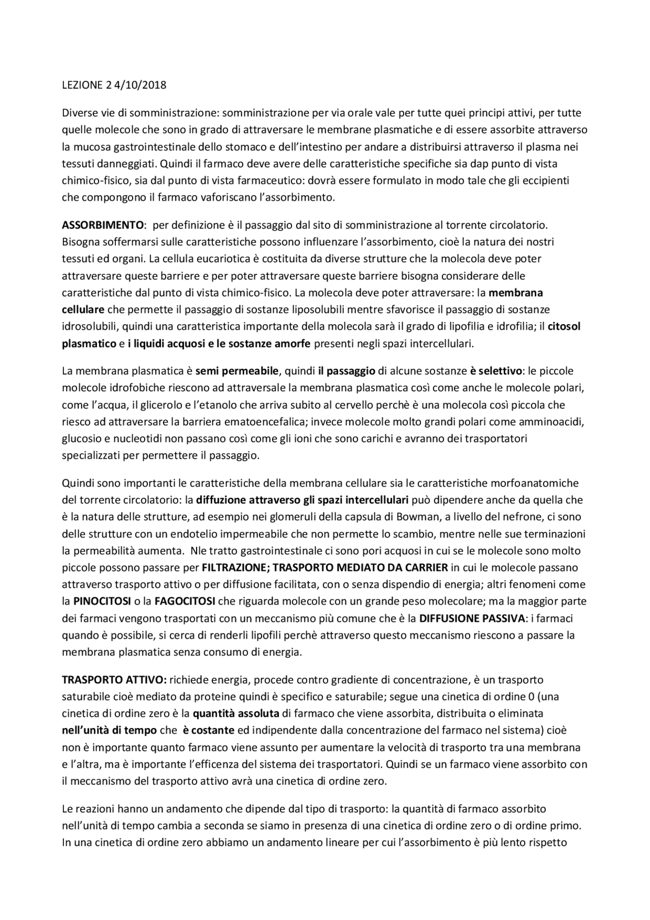 Lezione 2 Di Farmacologia Generale Docsity