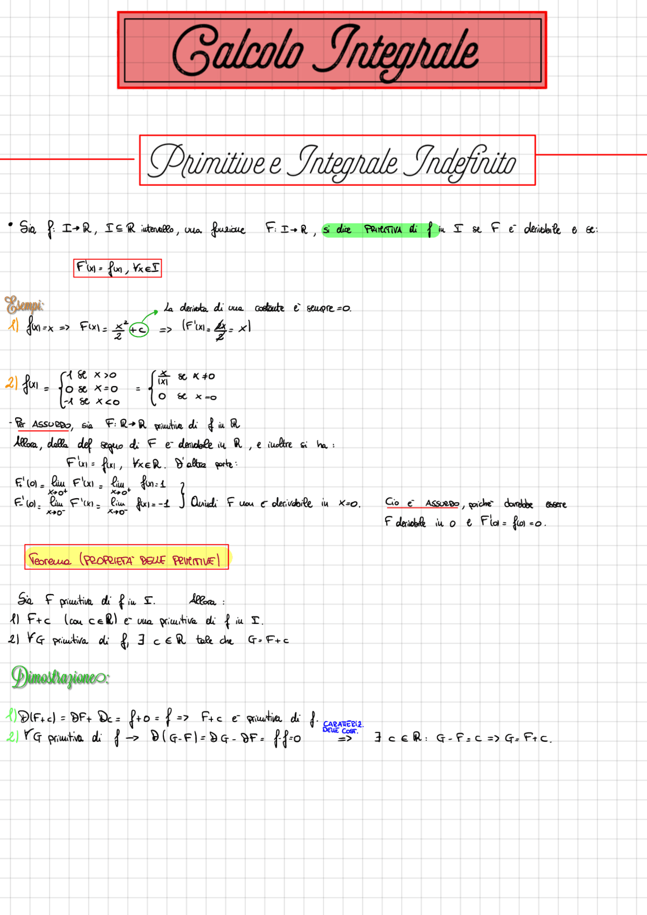 Analisi Matematica 1 Calcolo Integrale Docsity