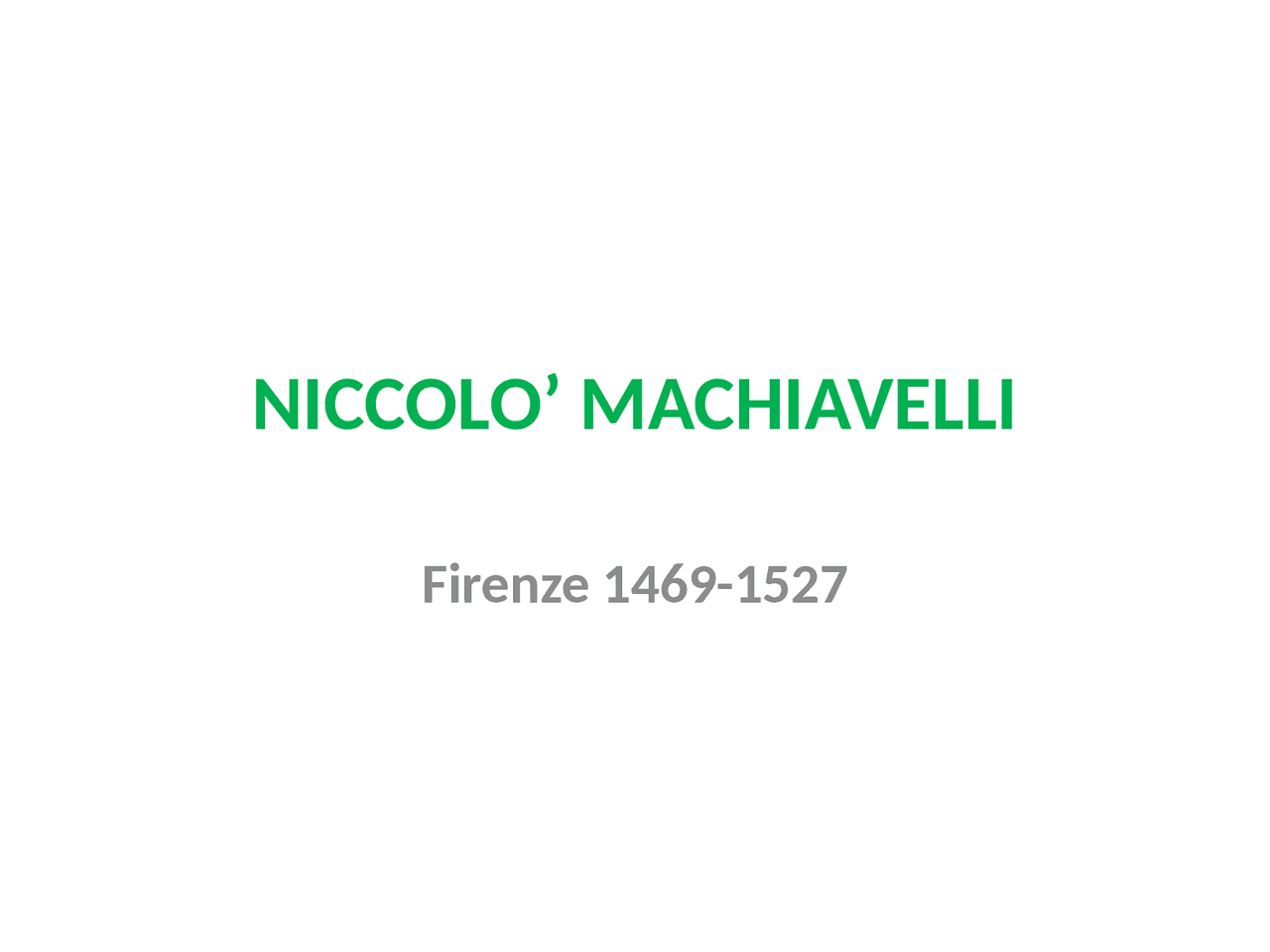 Niccolò Machiavelli Docsity