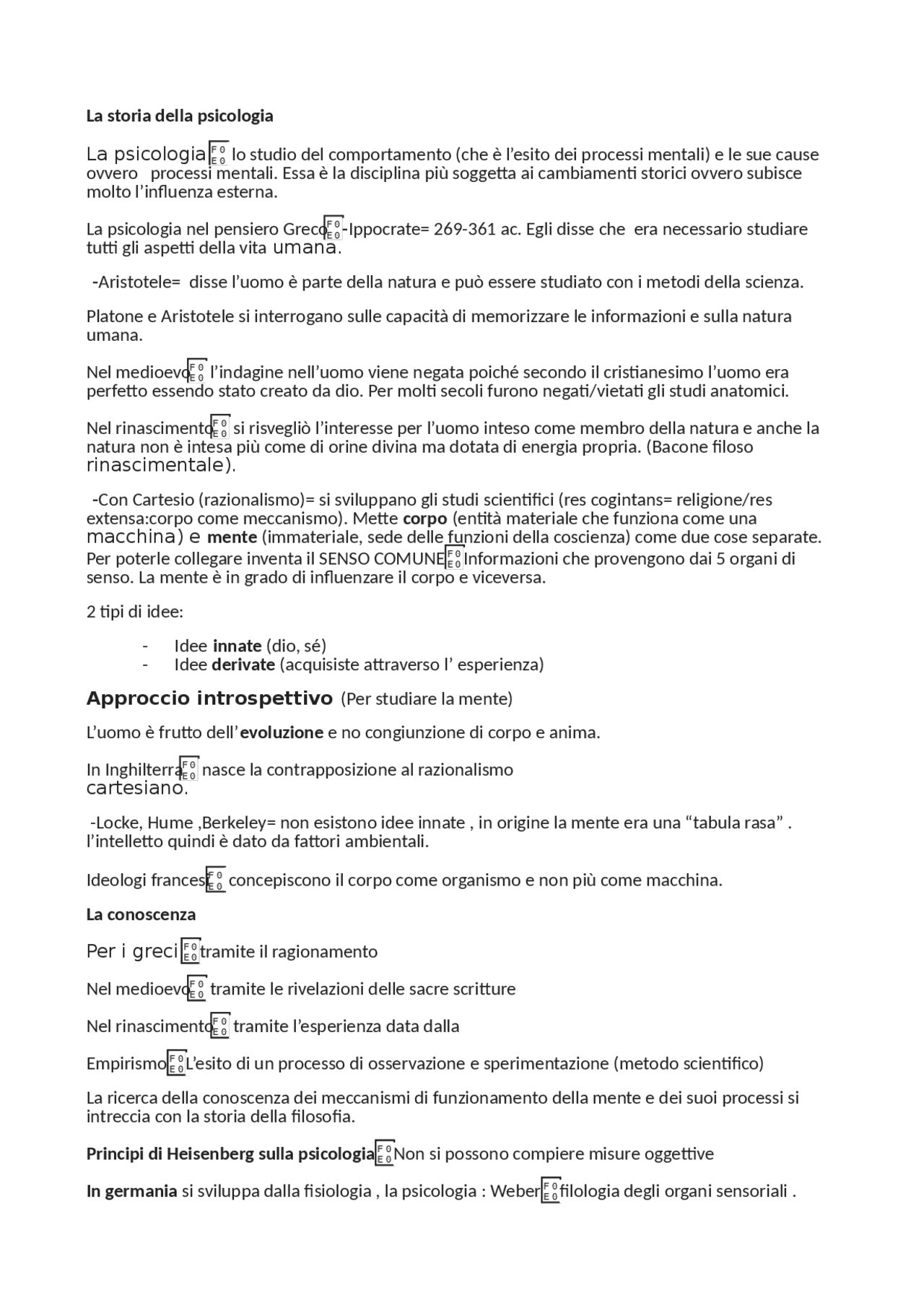La Storia Della Psicologia Docsity