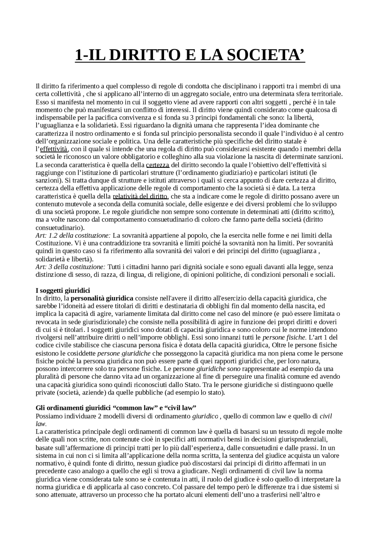 Le Fonti Del Diritto Diritto Pubblico Docsity