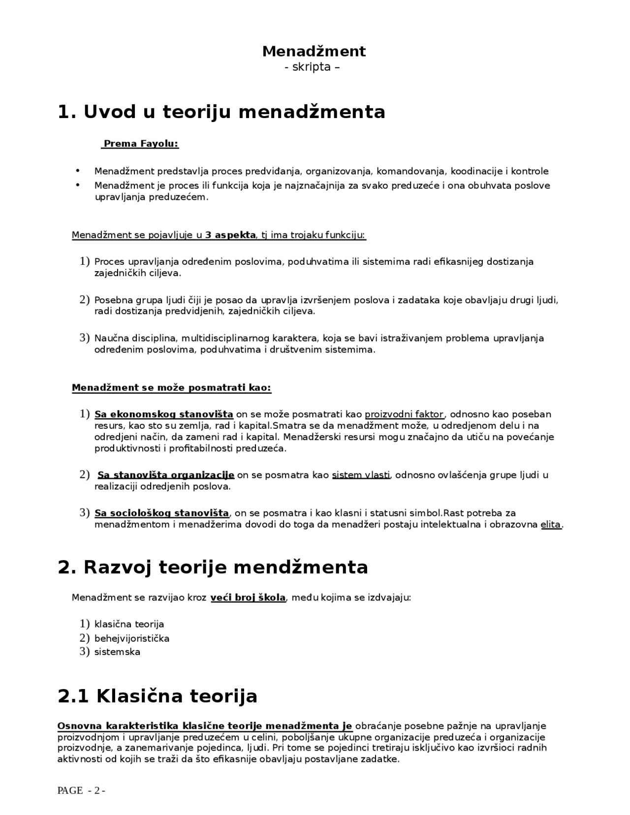 Skripta Za Predmet Menadžment Rezime Predlog Menadžment Ljudskih