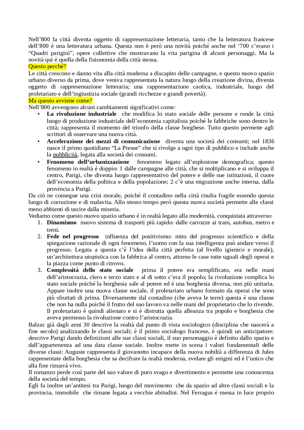 Letteratura Francese Docsity