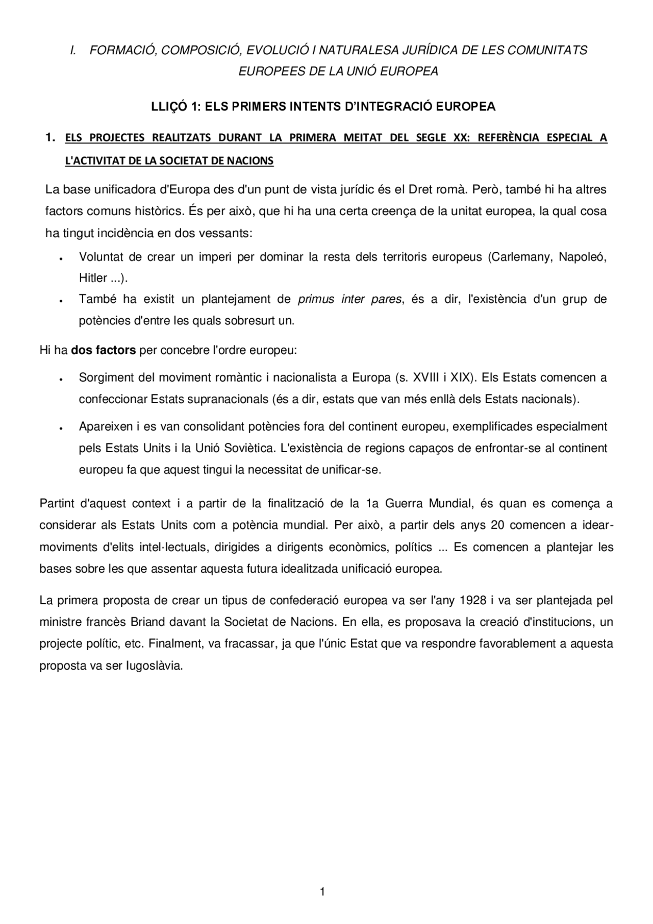 Institucions De Dret Comunitari Europeu Docsity