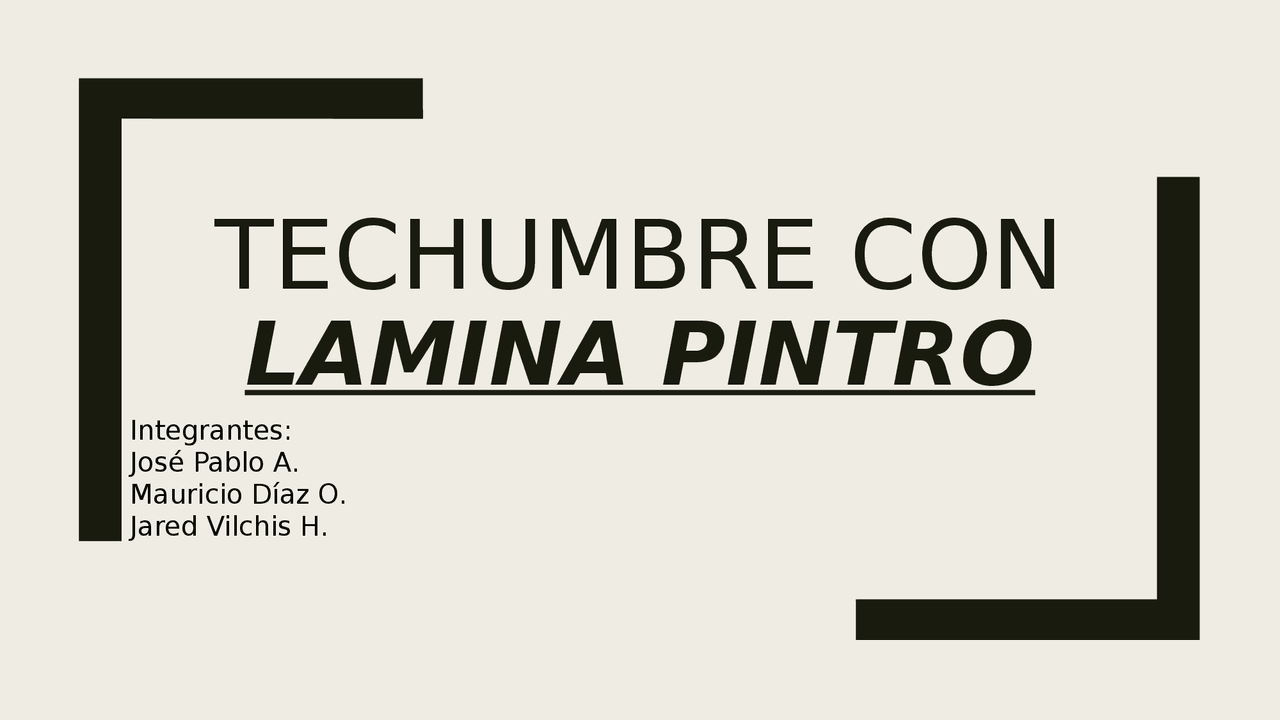 Techumbre de lamina pintro - Docsity