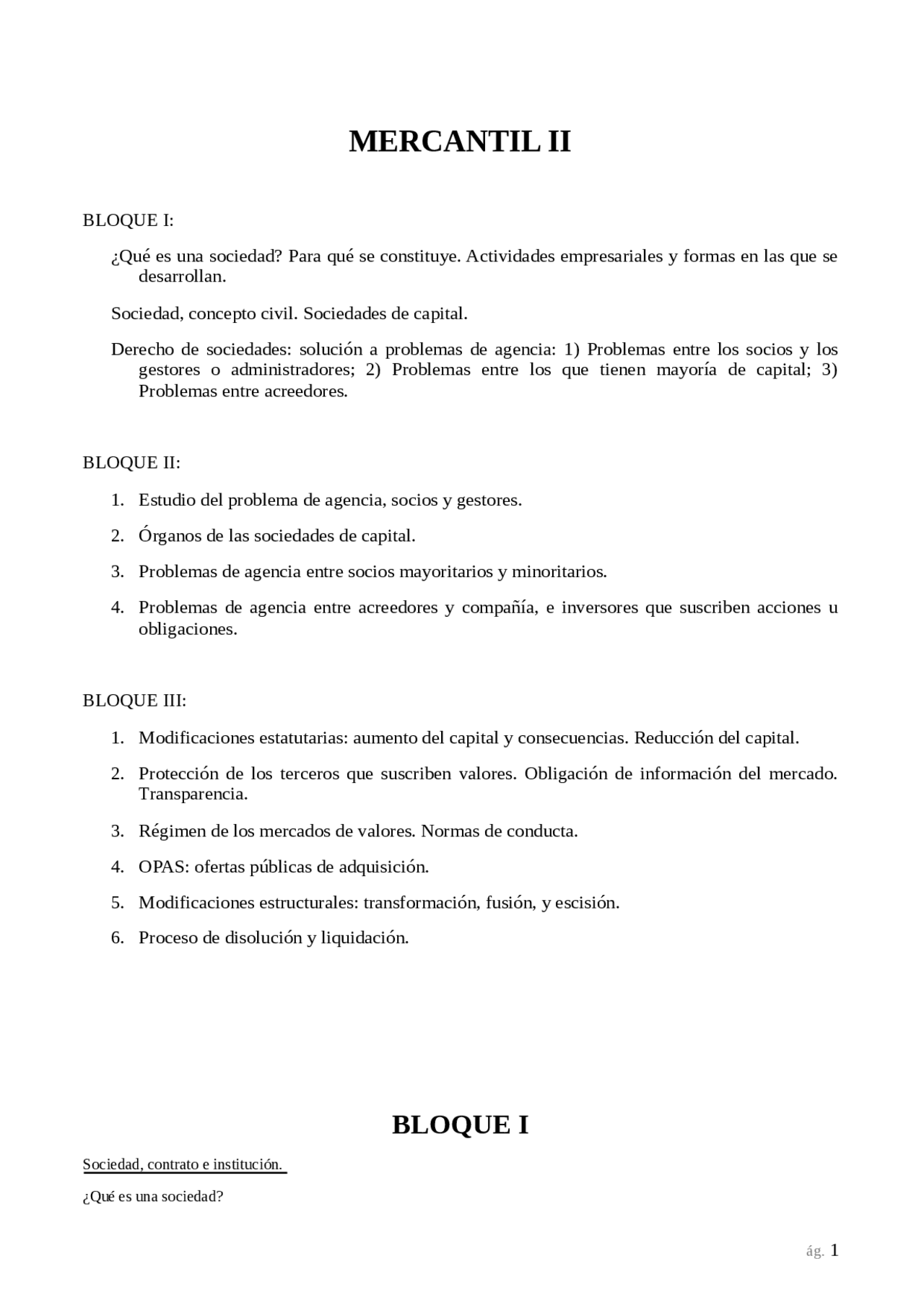 Apuntes De Derecho De Sociedades Docsity