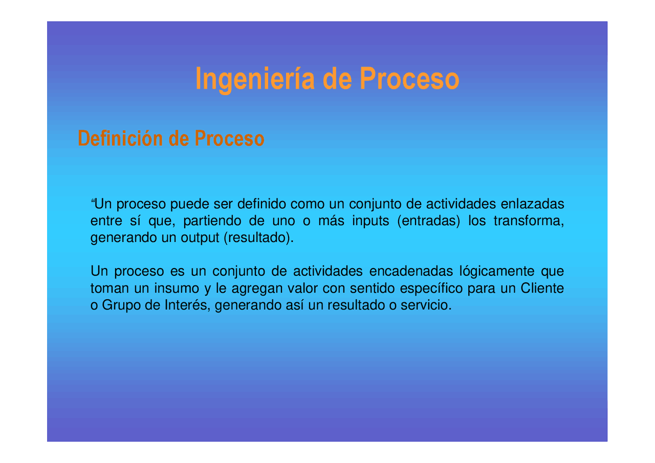 Ingeniería De Procesos Docsity