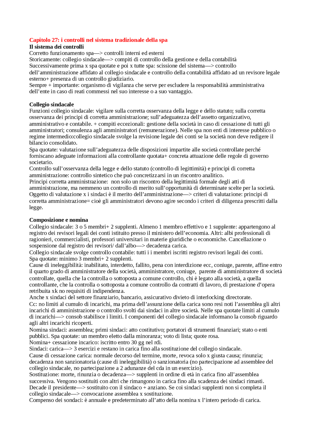 Riassunto Diritto Commerciale Capitolo 27 Presti Rescigno Docsity