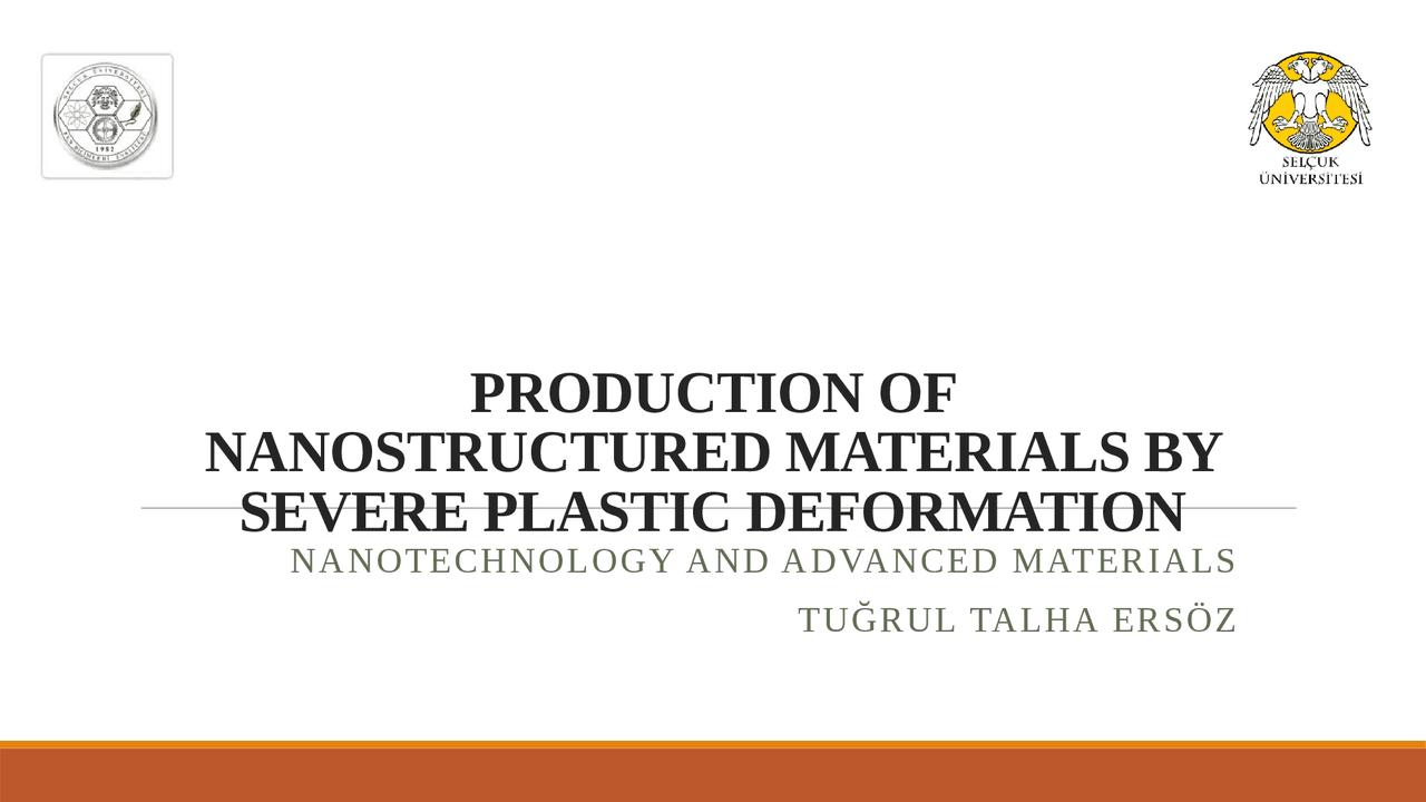Severe Plastic Deformation Of Nanostructured Materials Docsity
