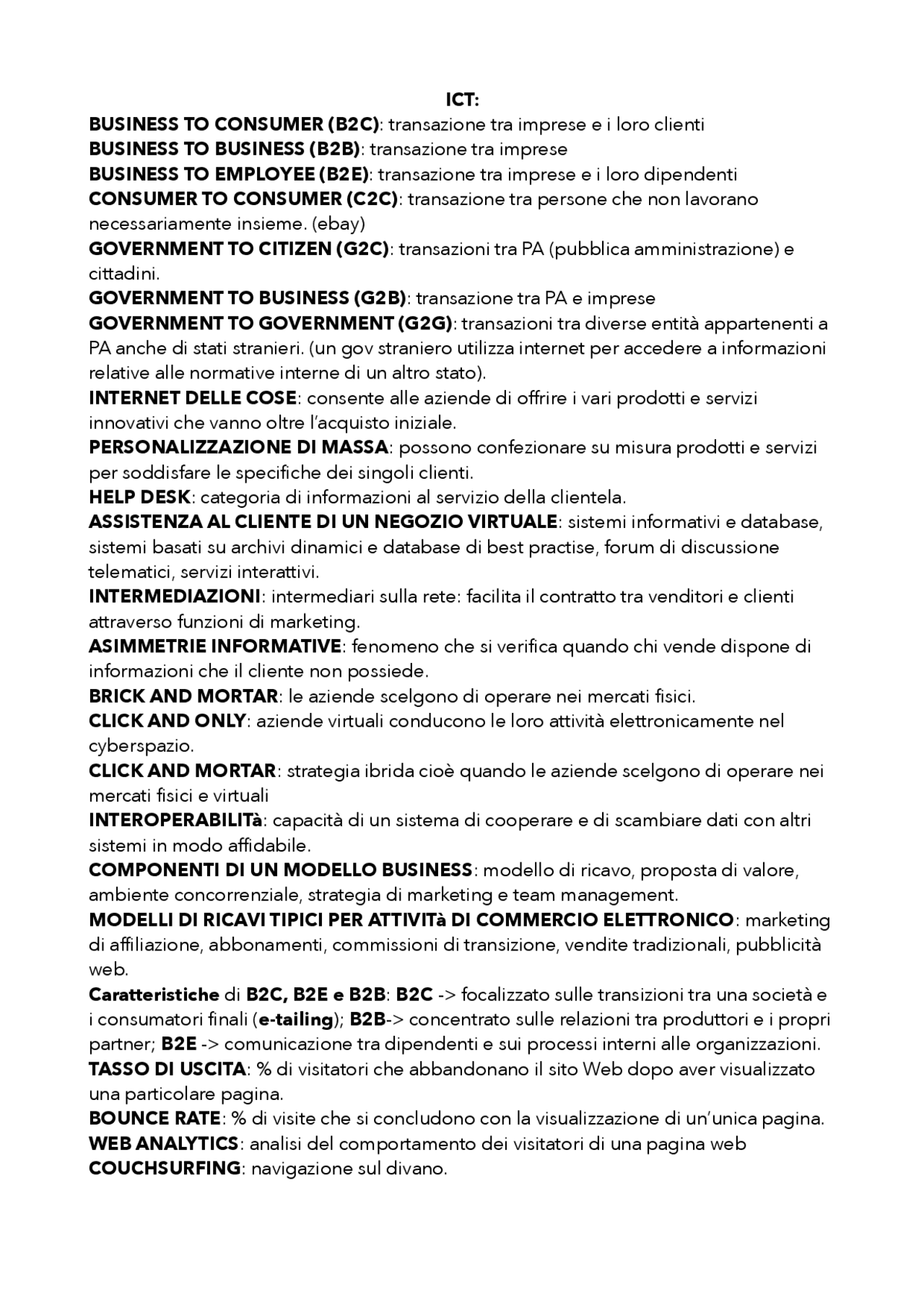 Appunti Ict 1 Anno Cmp Docsity