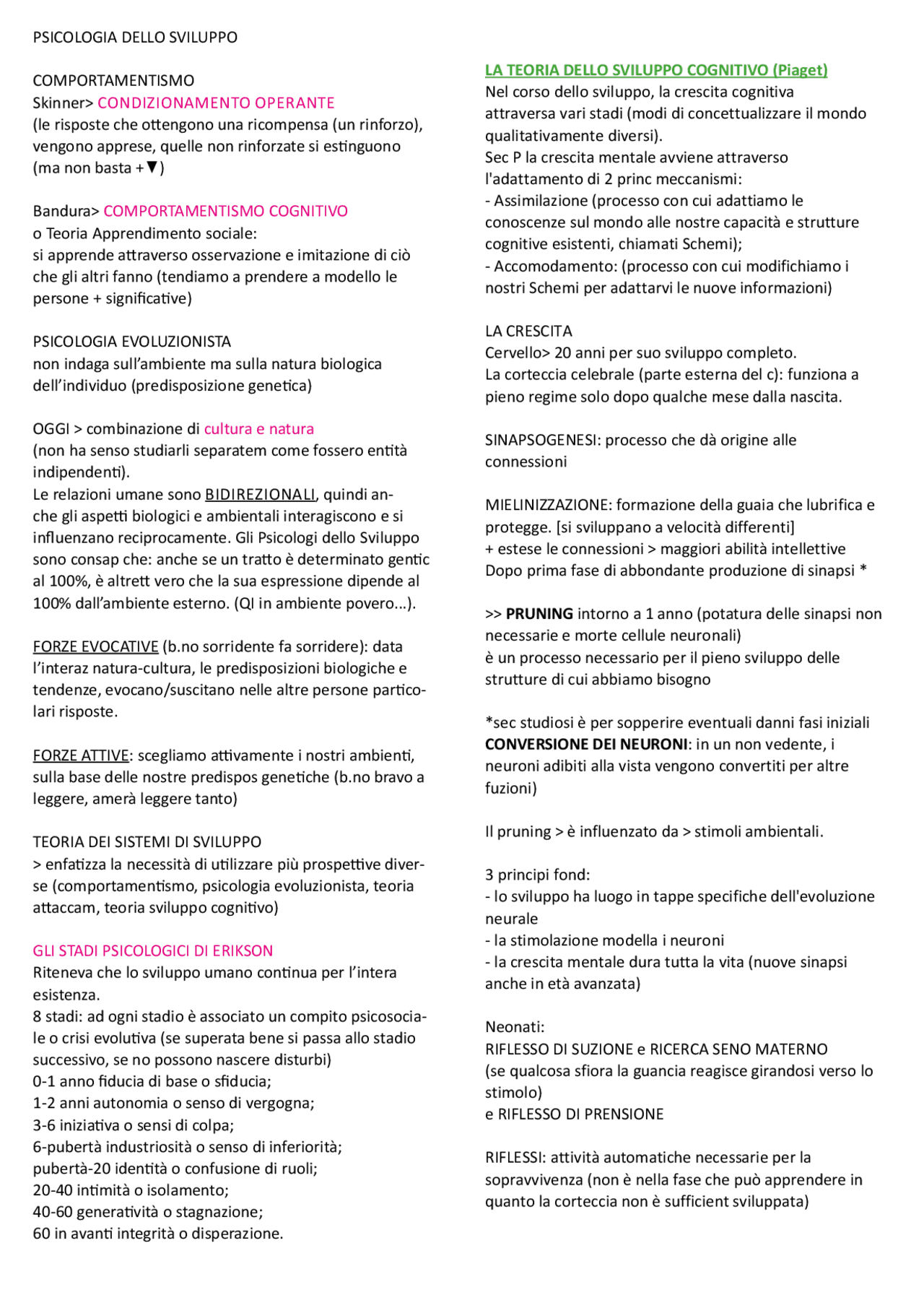 Psicologia Dello Sviluppo Vol 1 Belsky 2009 Docsity