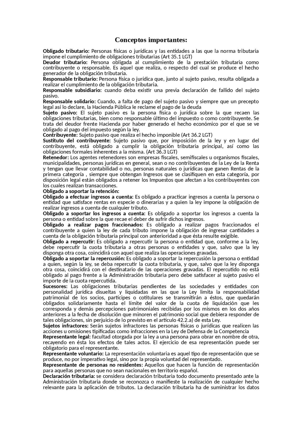 Apuntes De Derecho Tributario Docsity