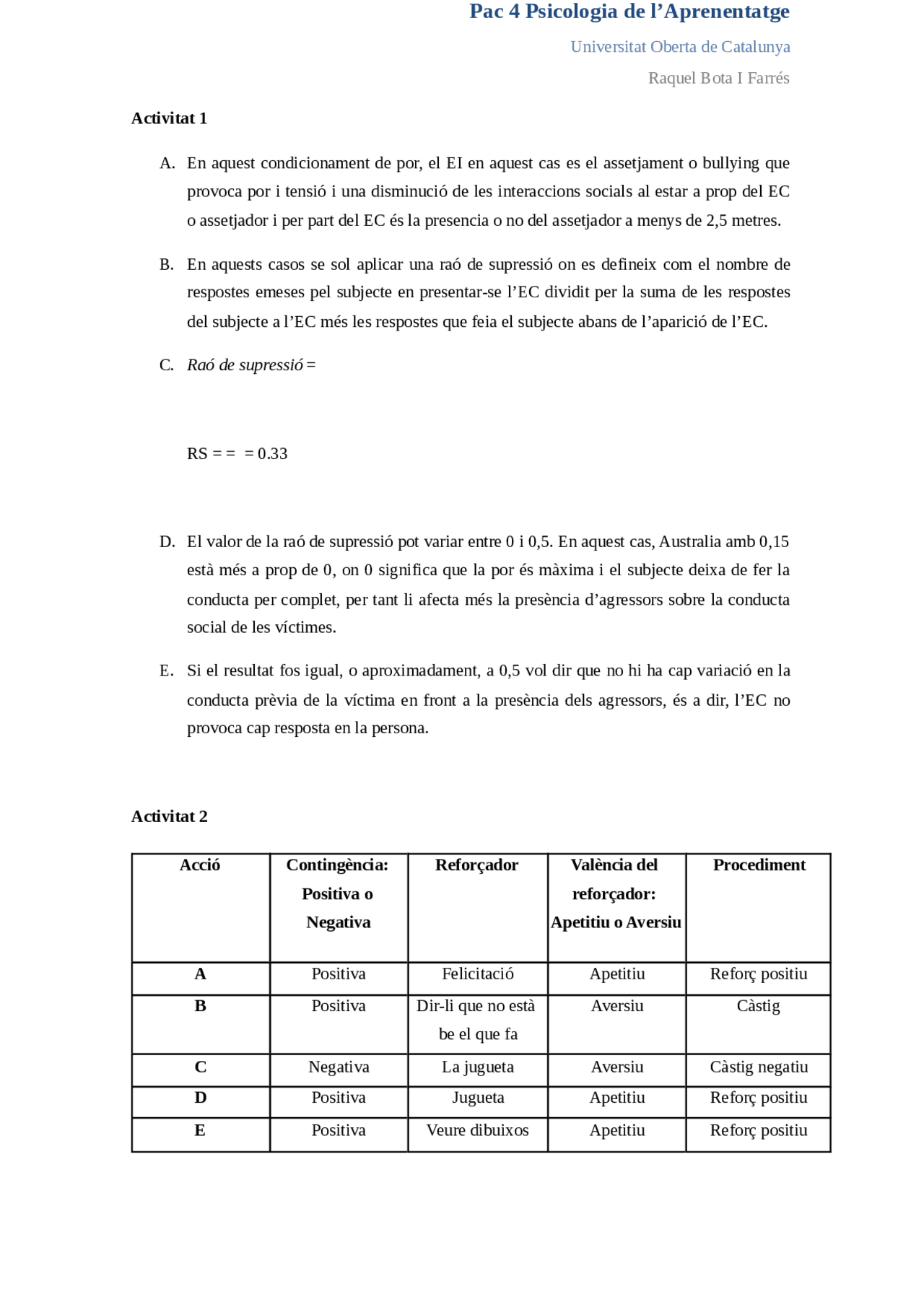 Pac 4 Psicologia De Laprenentatge Docsity