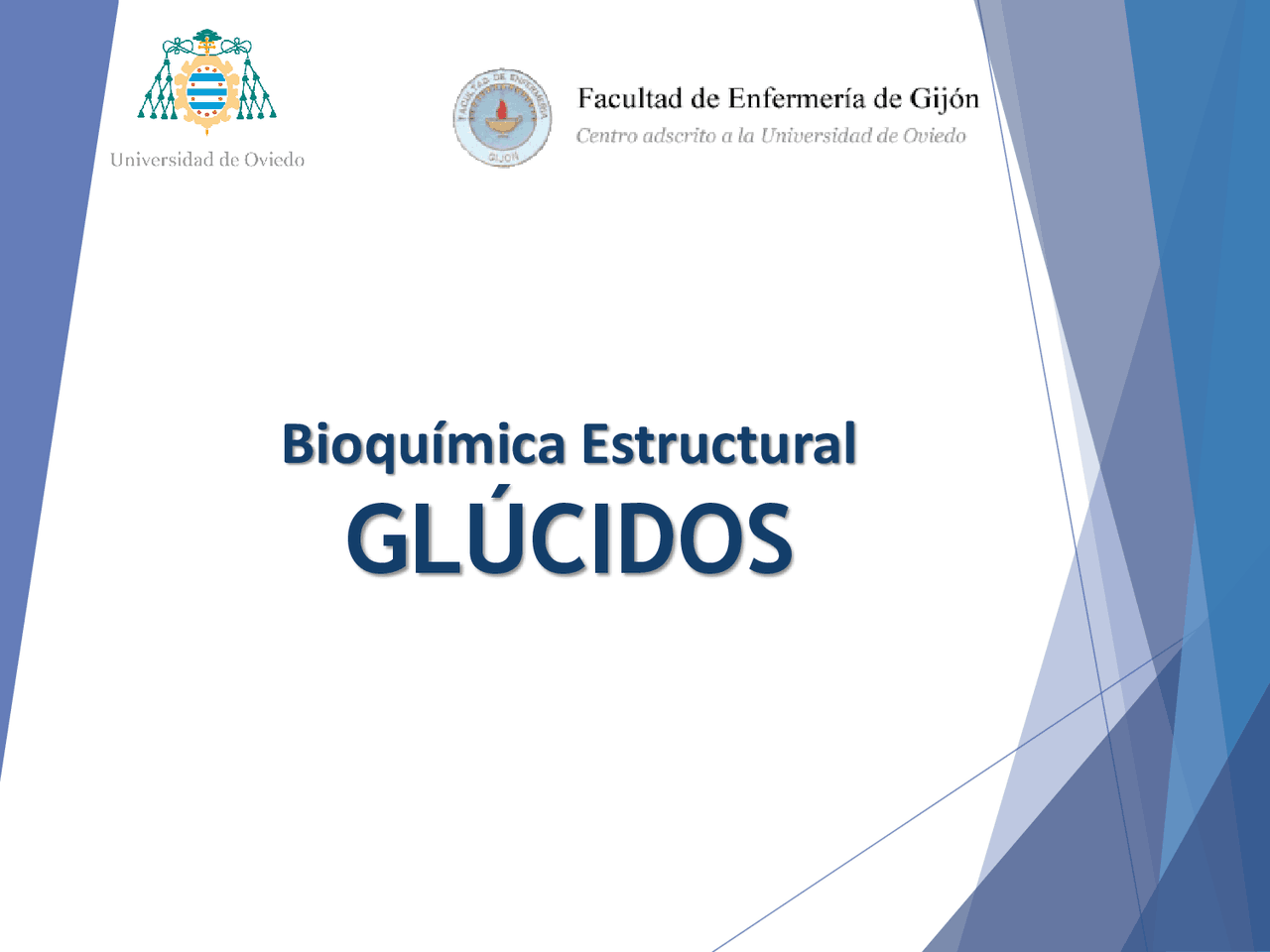 Glucidos Bioquímica estructural | Diapositivas de Bioquímica | Docsity