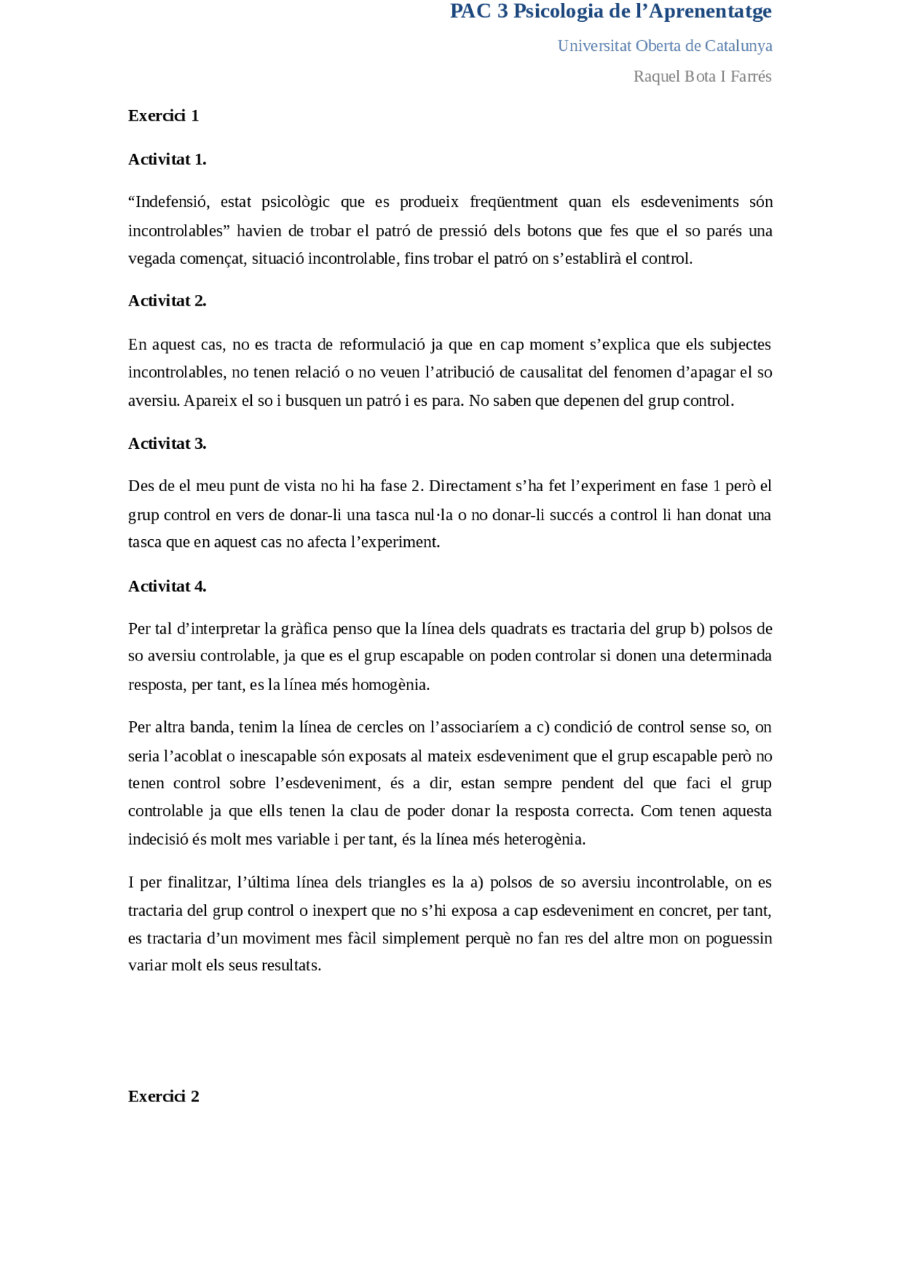 Pac 3 Psicologia De Laprenentatge Docsity