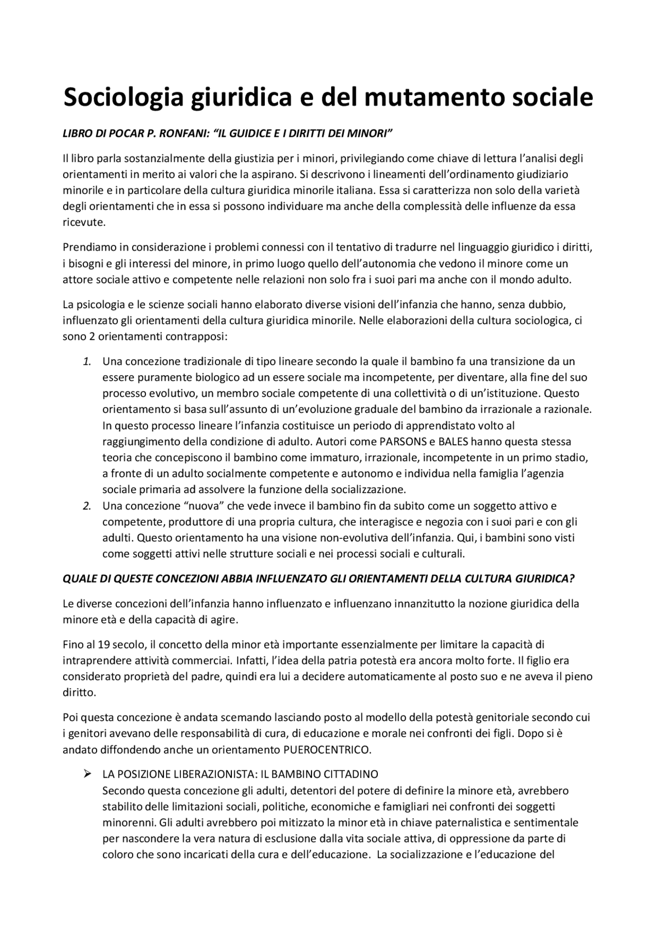 Il Giudice E I Diritti Dei Minori Docsity
