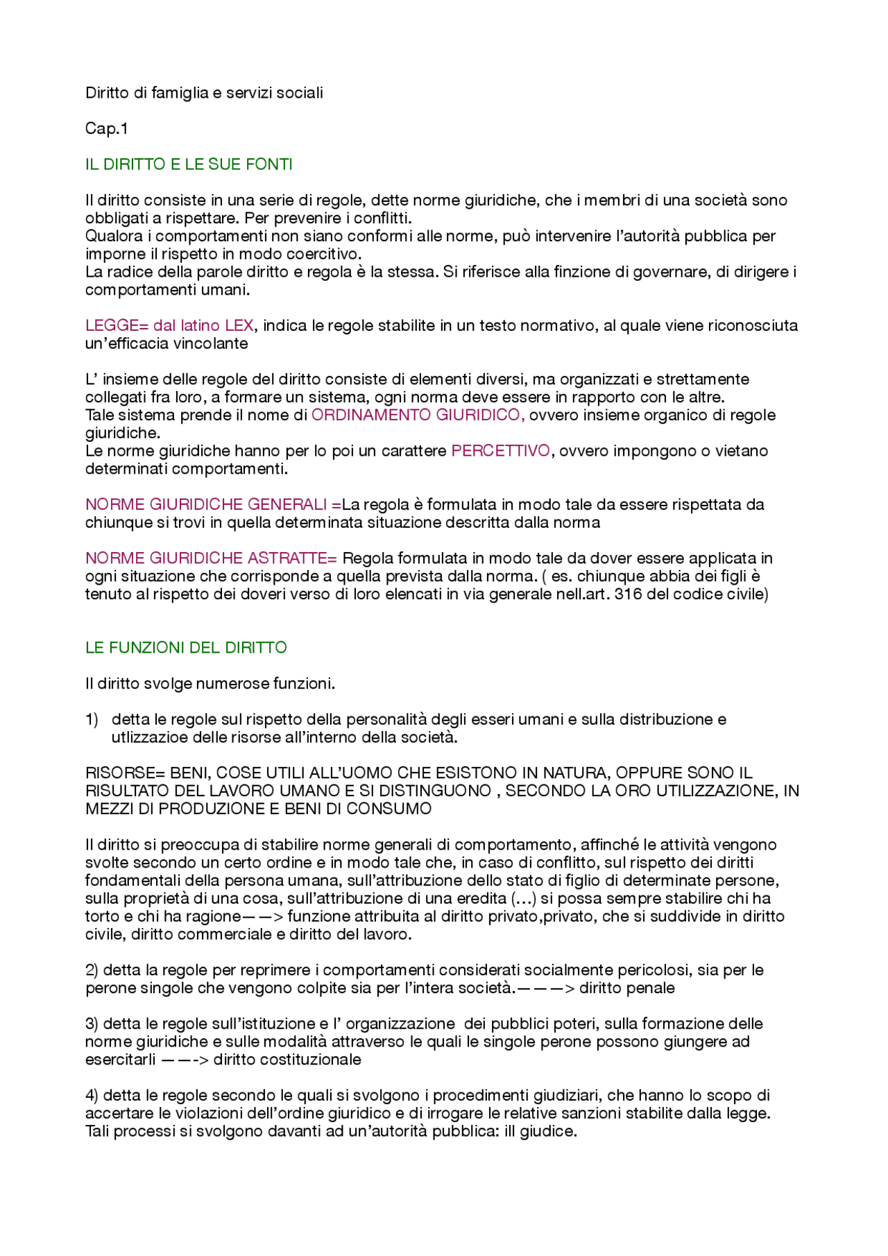 Cap 1 Diritto Di Famiglia Docsity