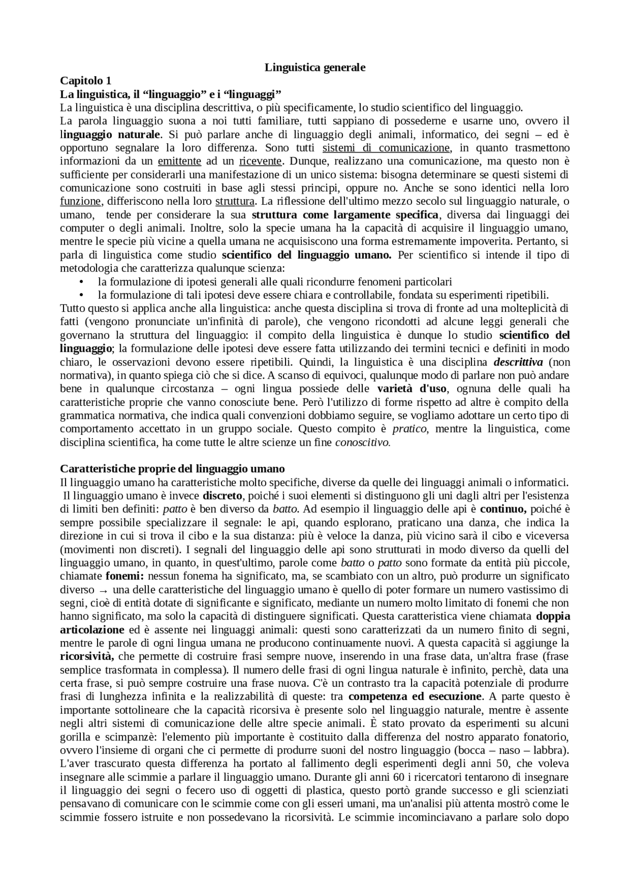 Le Lingue E Il Linguaggio Graffi Scalise Sintesi Del Corso Di