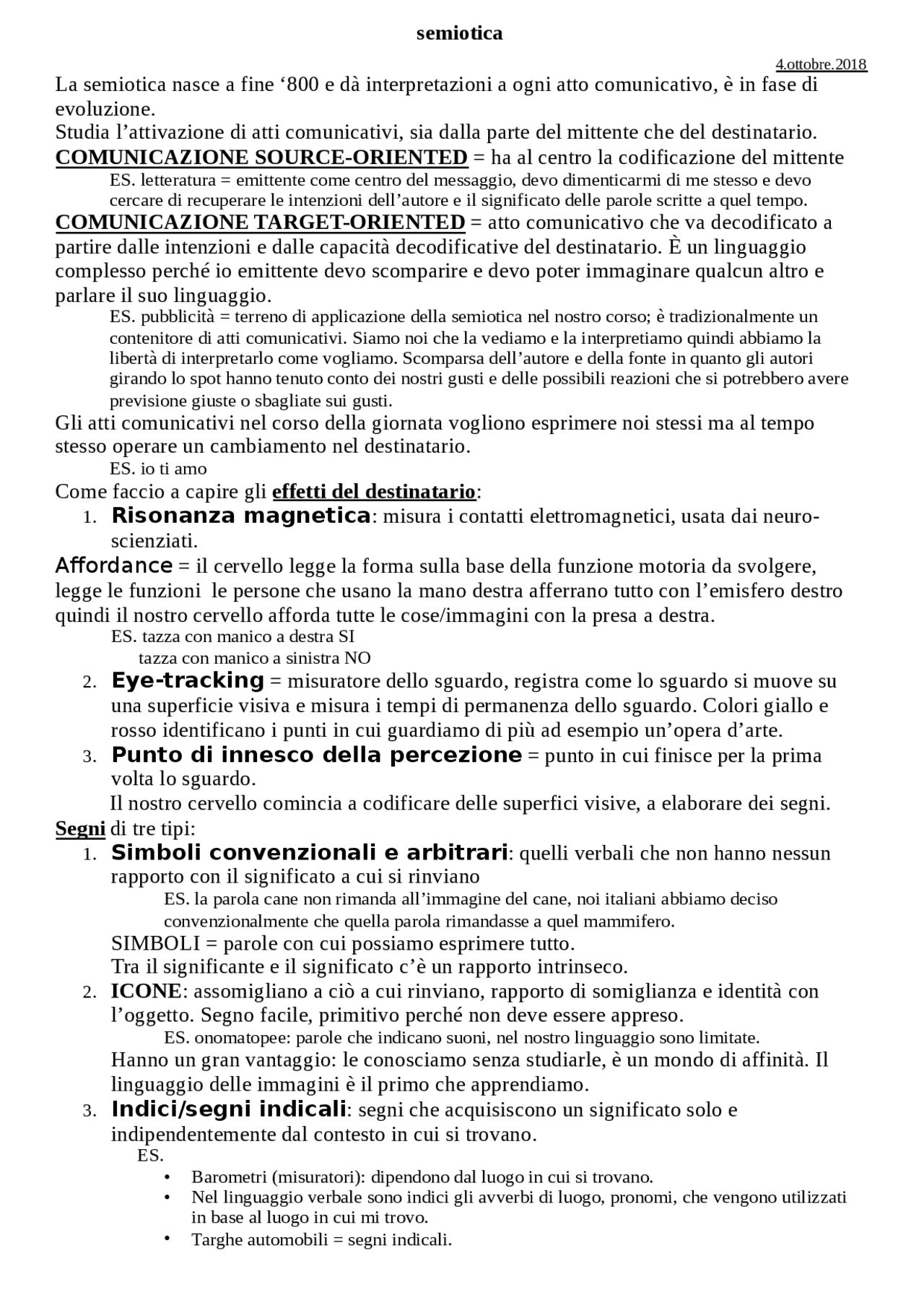 Appunti Di Semiotica Del Professor Calabrese 1anno Cmp Docsity