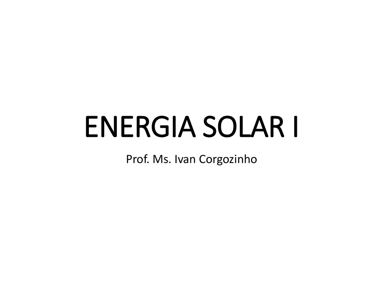 Energia Solar 1 Aula De 1 A 10 Docsity
