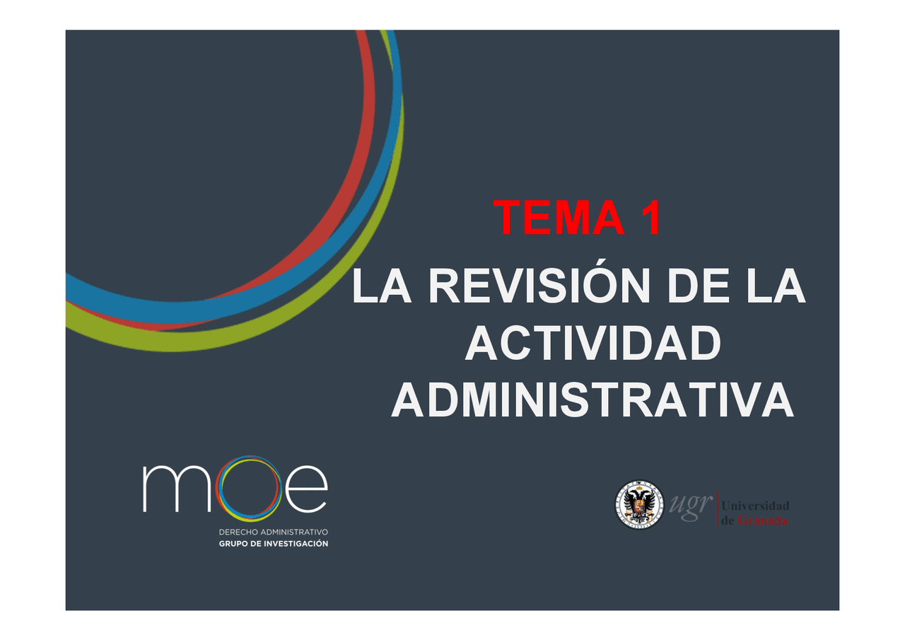La Revisión de la actividad administrativa - Docsity