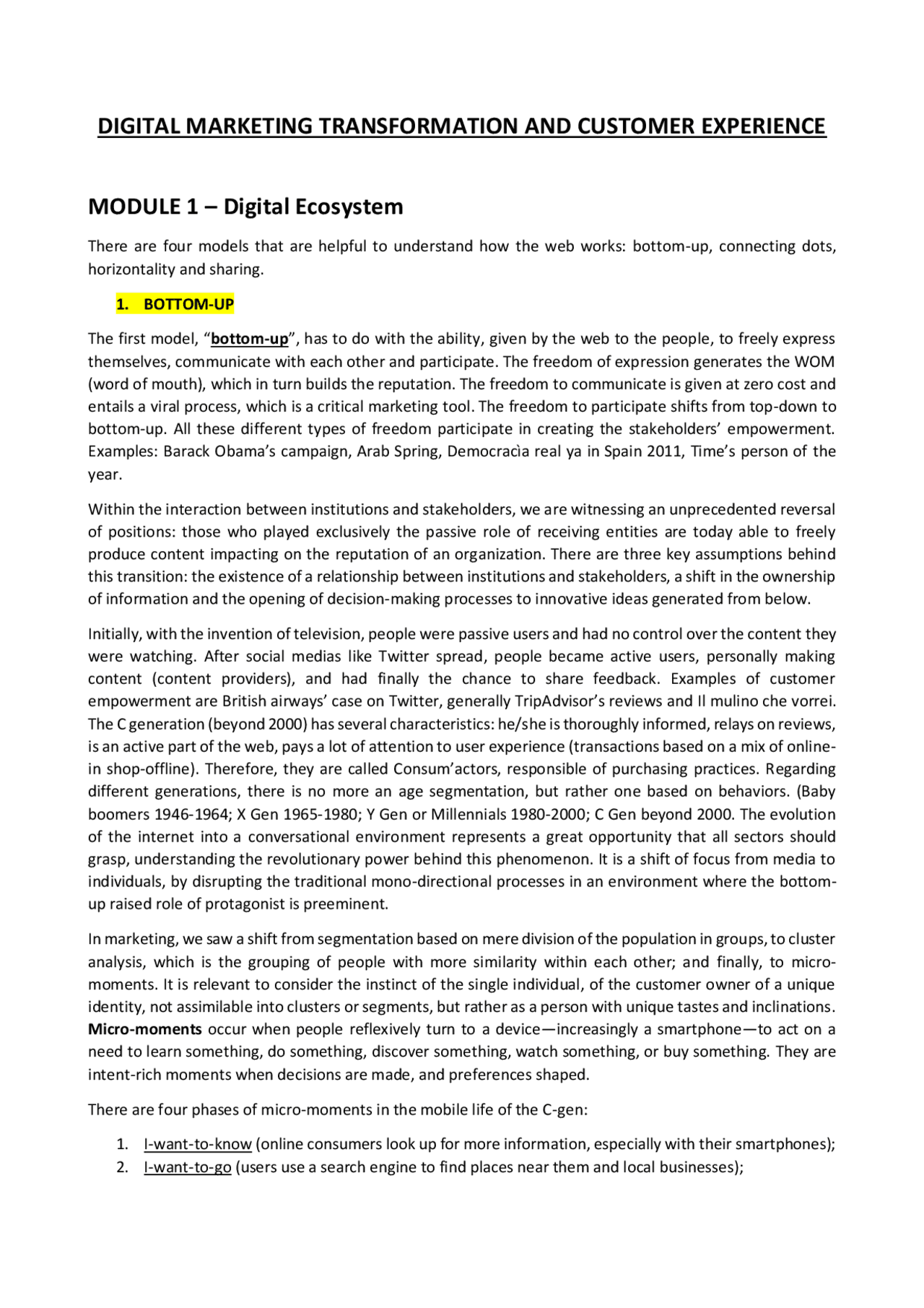 Midterm Digital Marketing Appunti Docsity