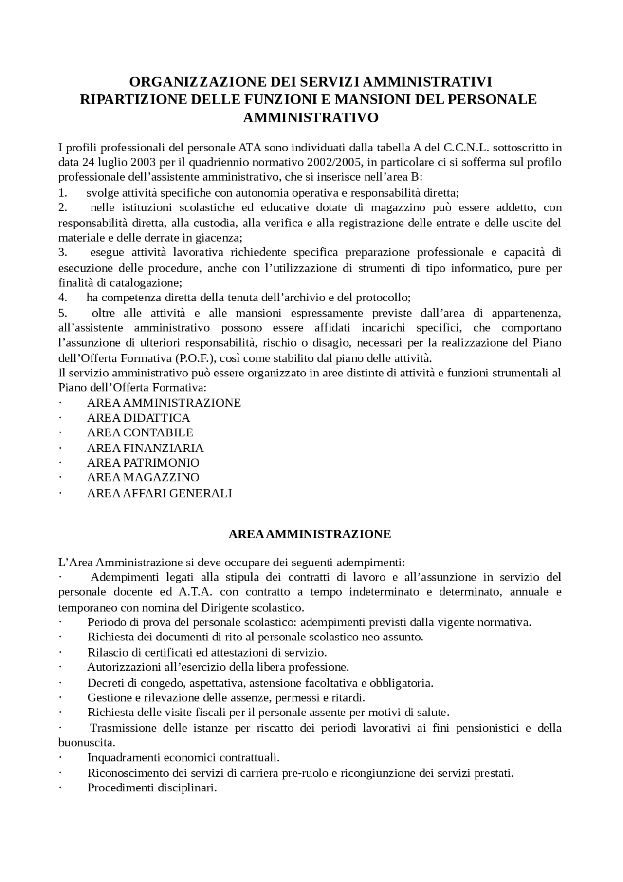 Appunti Di Assistente Amministrativo Docsity