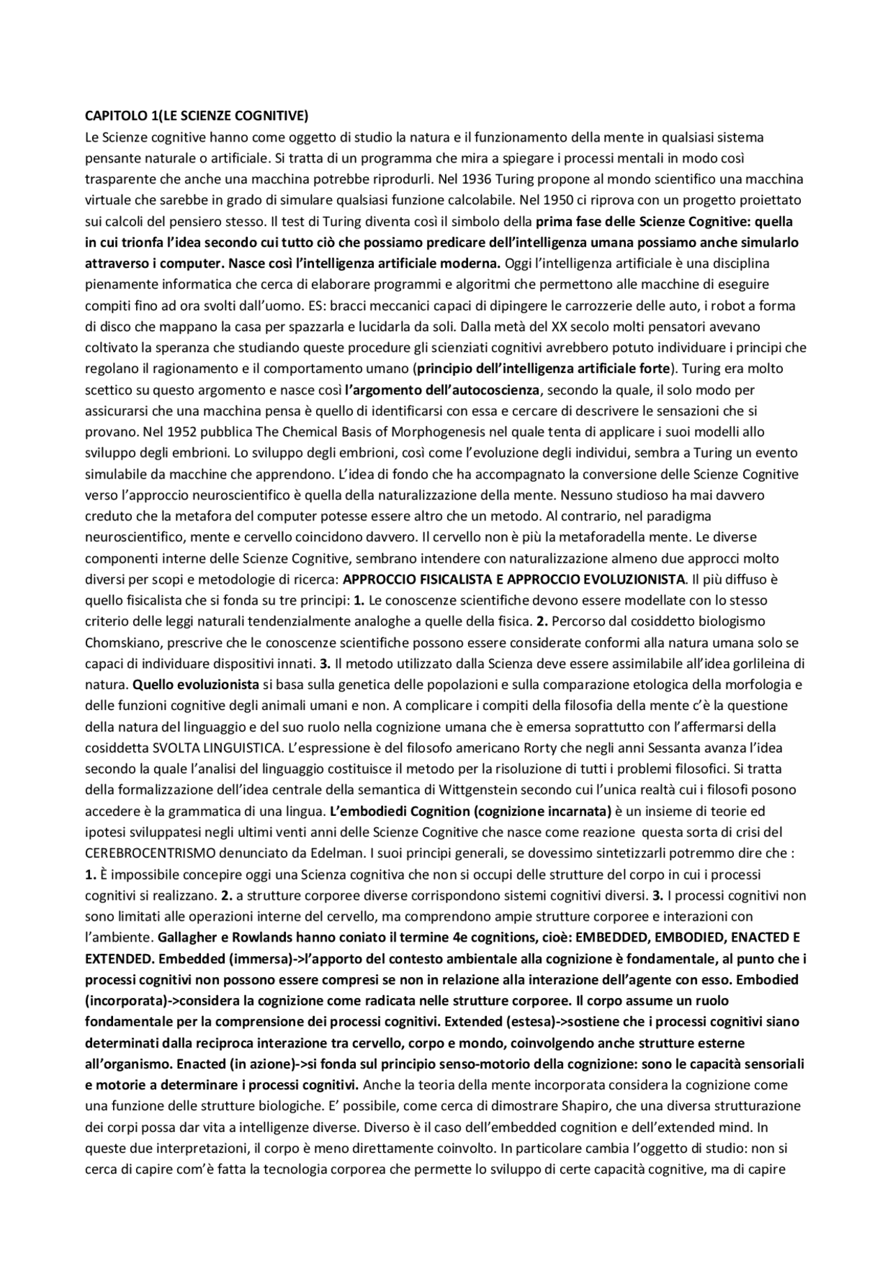 Linguaggio Evoluzione E Scienze Cognitiveunintroduzione Docsity
