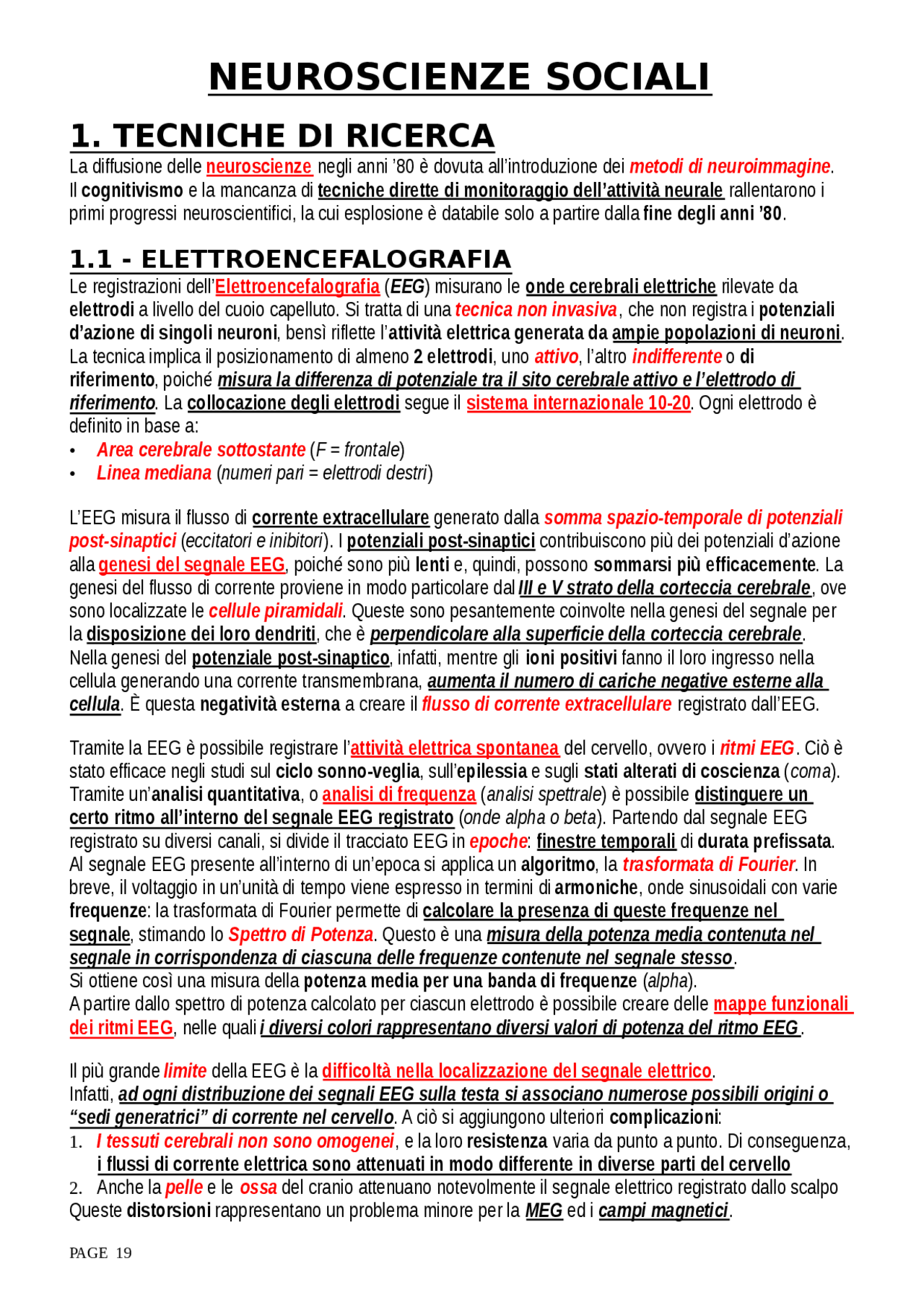 Riassunto Fondamenti Di Neuroscienze Sociali Docsity