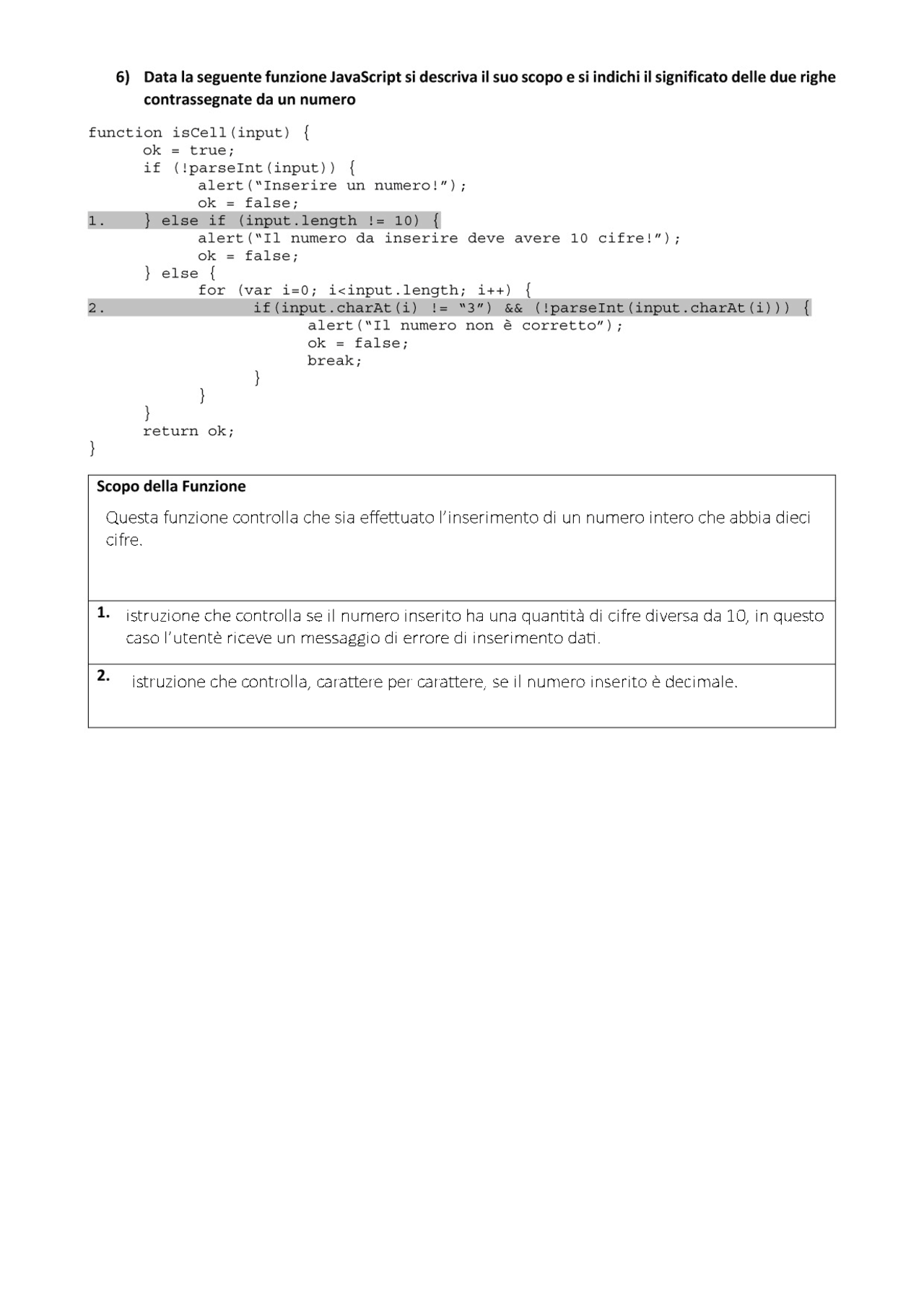 Svolgimento Javascript Wdt Docsity