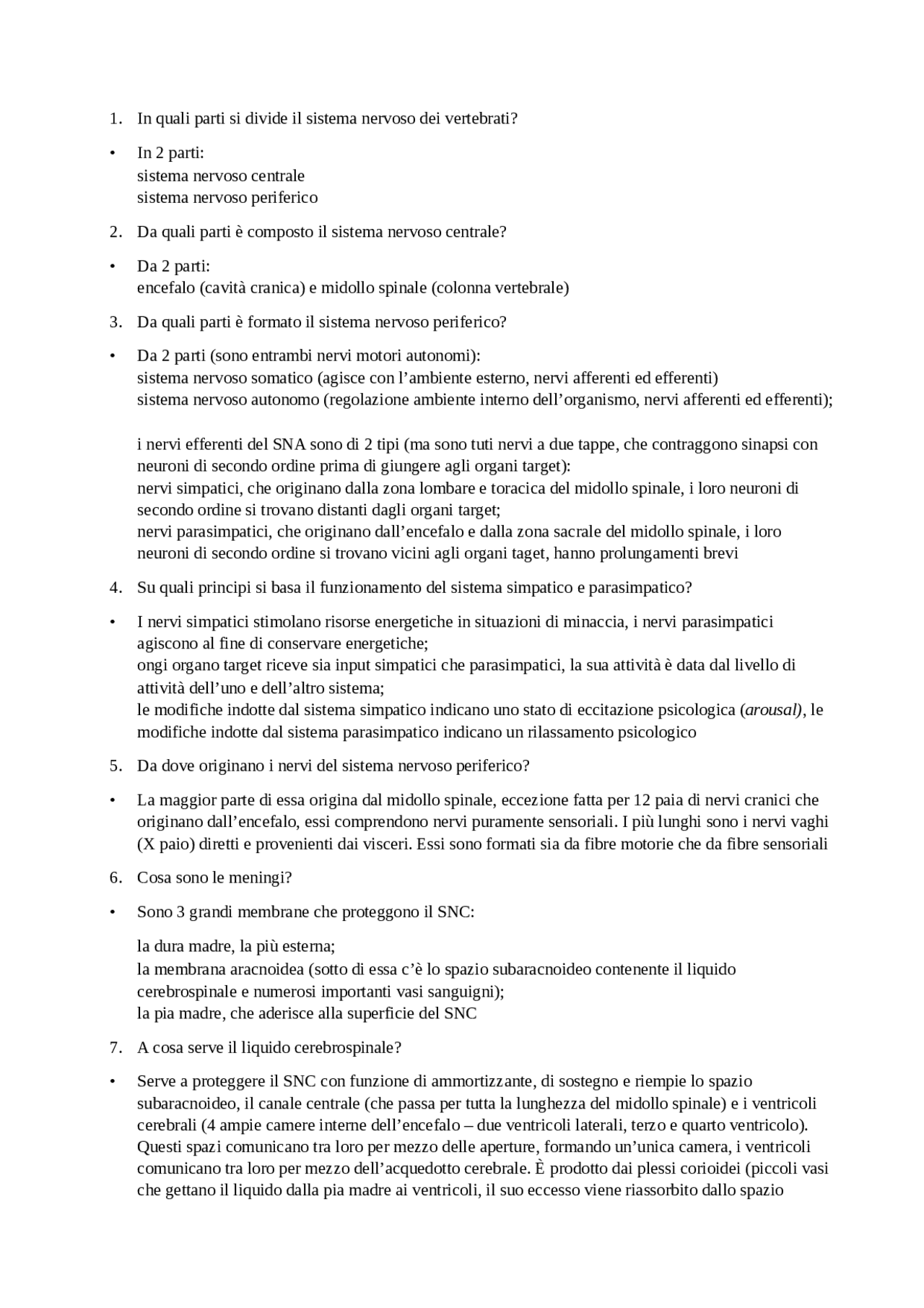 Riassunto Psicobiologia Cap3 Docsity