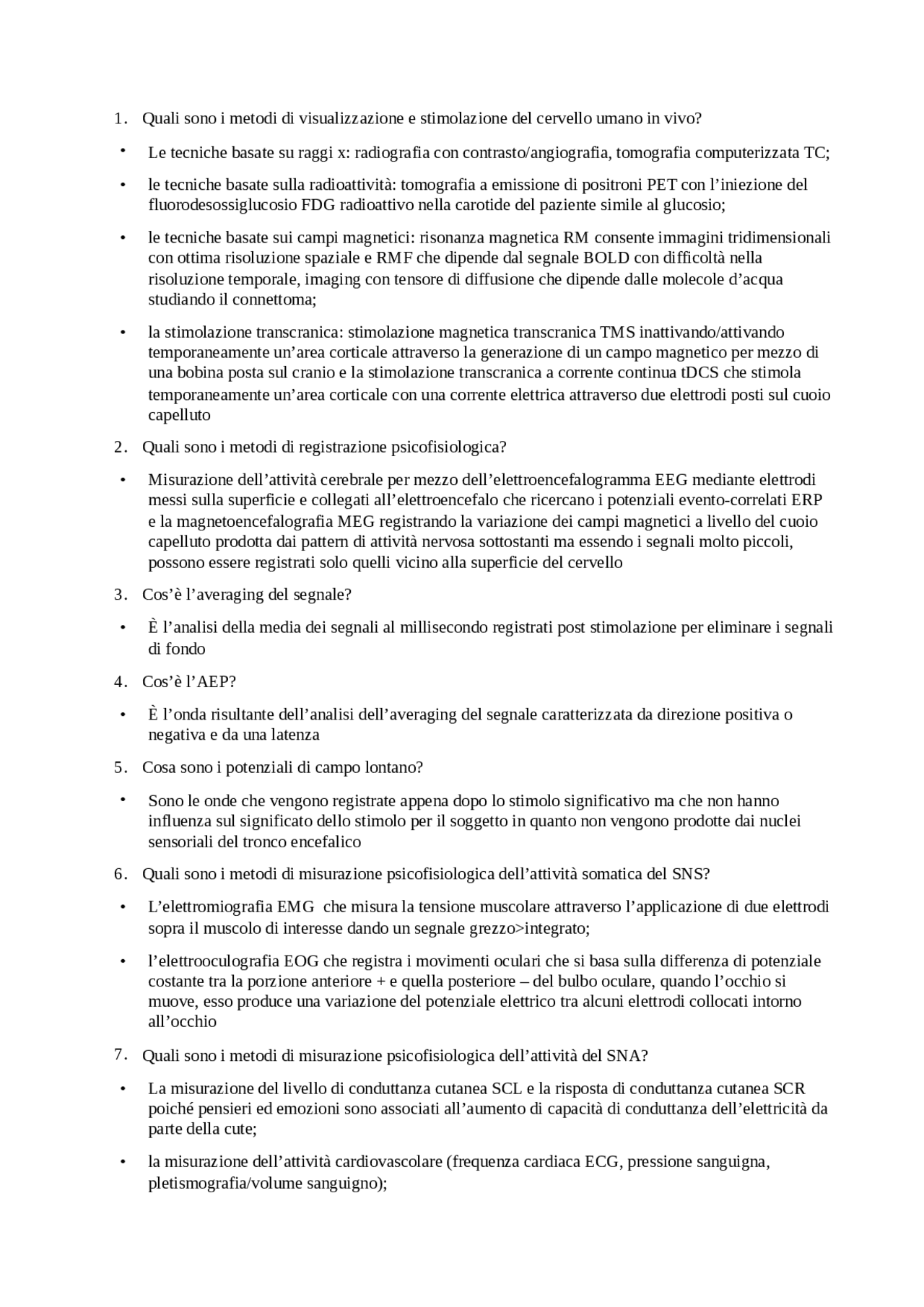 Riassunto Psicobiologia Cap5 Docsity