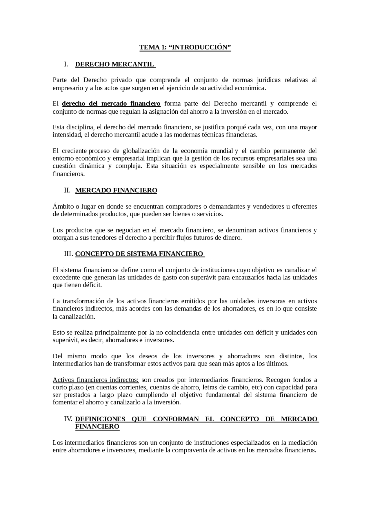 Apuntes De Derecho Bancario Tema 1 Docsity