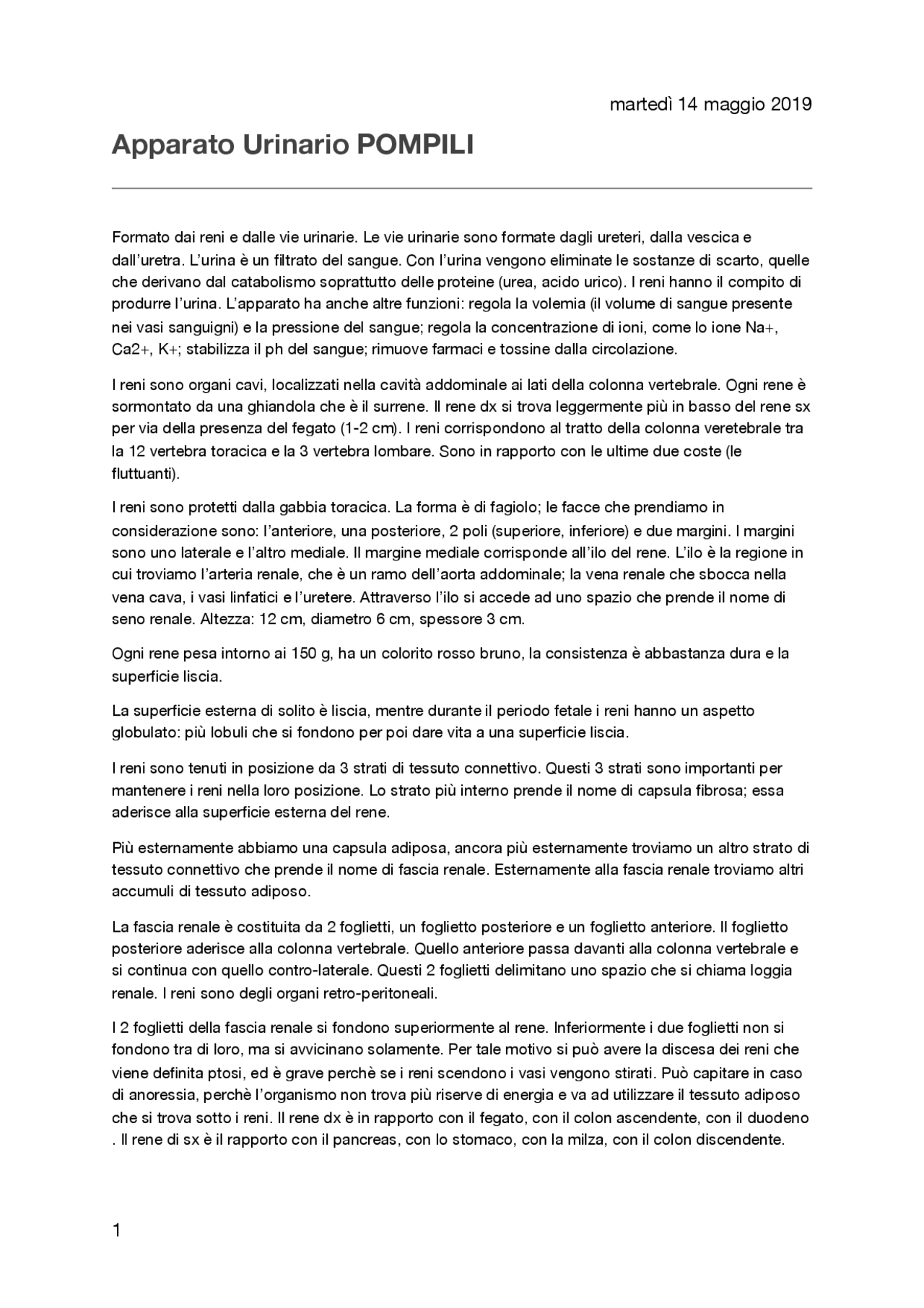 Anatomia Umana Sbobinature Docsity