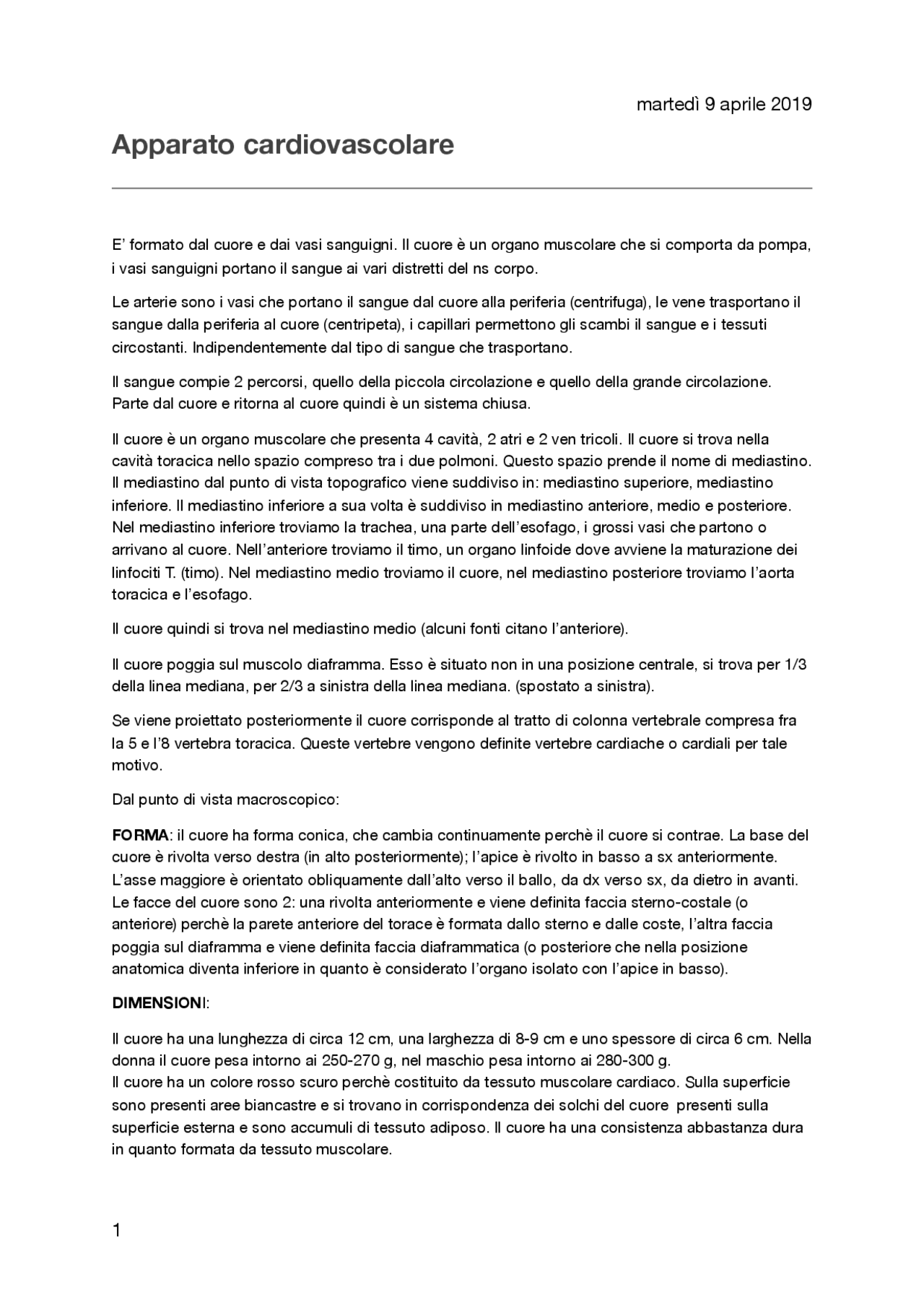 Anatomia Umana Sbobinature Docsity