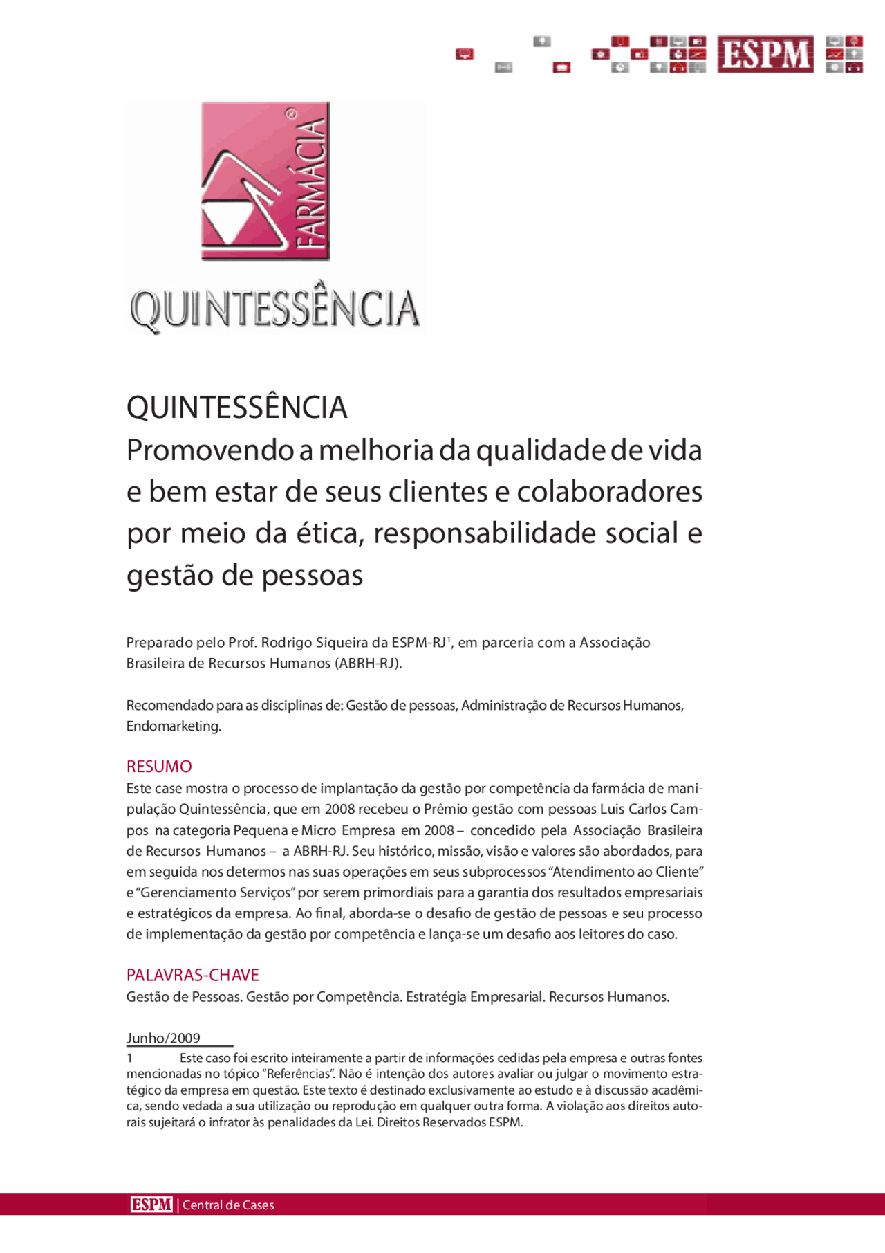 QUINTESSÊNCIA Promovendo a melhoria da qualidade de vida e bem estar de ...