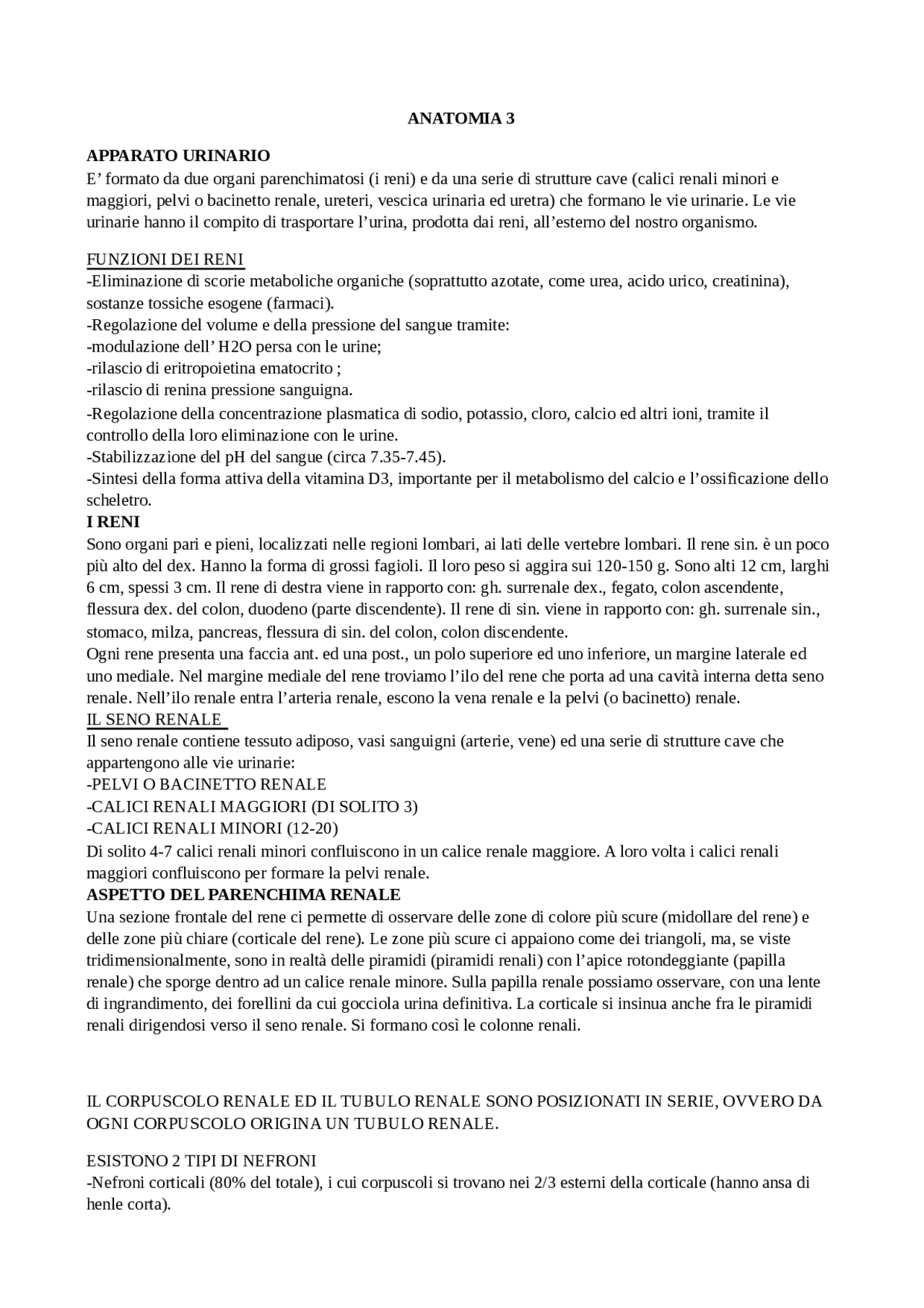 Anatomia Umana Farmacia Docsity