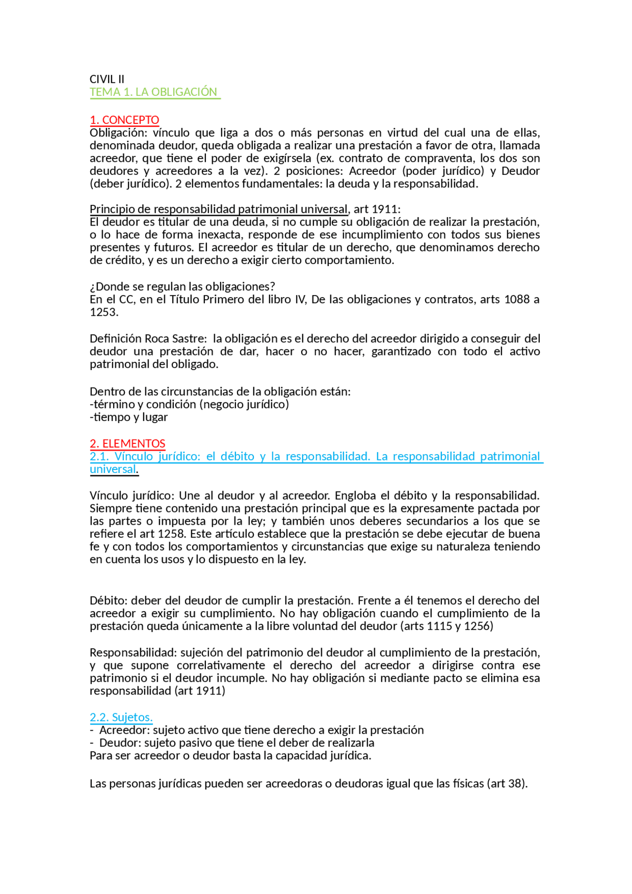 Apuntes Clases Civil Ii 1ro Derecho Docsity