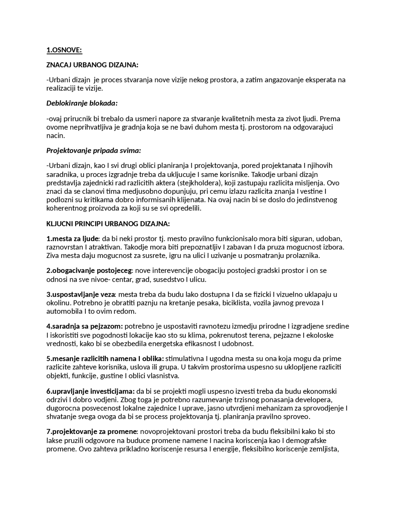 Urbani Dizajn Skripta Rezime Predlog Urbanizam Docsity