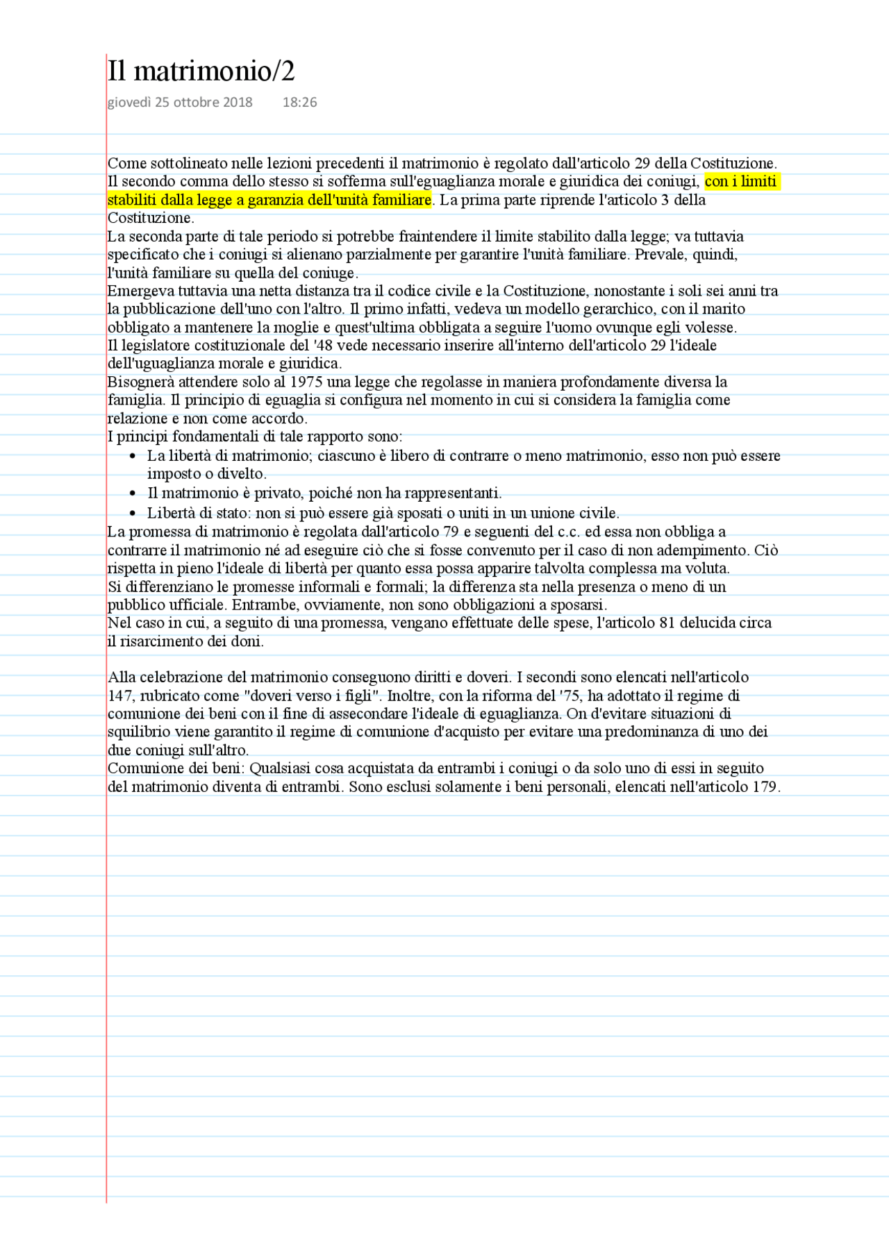 Seconda Parte Appunti Sul Matrimonio Docsity