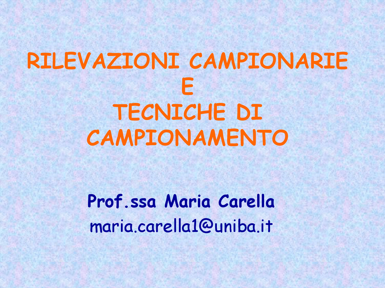 Sociologia Appunti Sul Campionamento Docsity