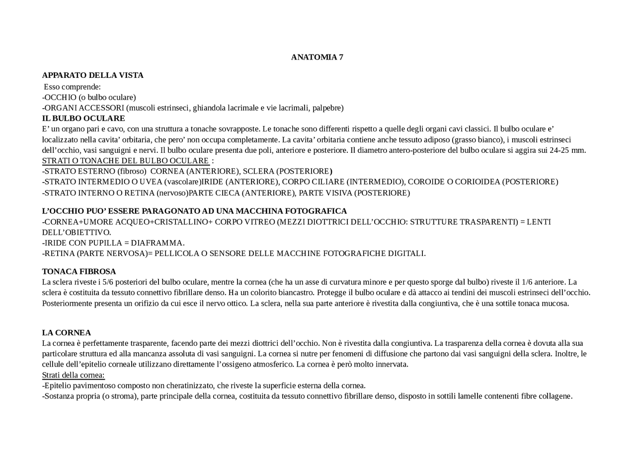 Anatomia Umana Farmacia Docsity