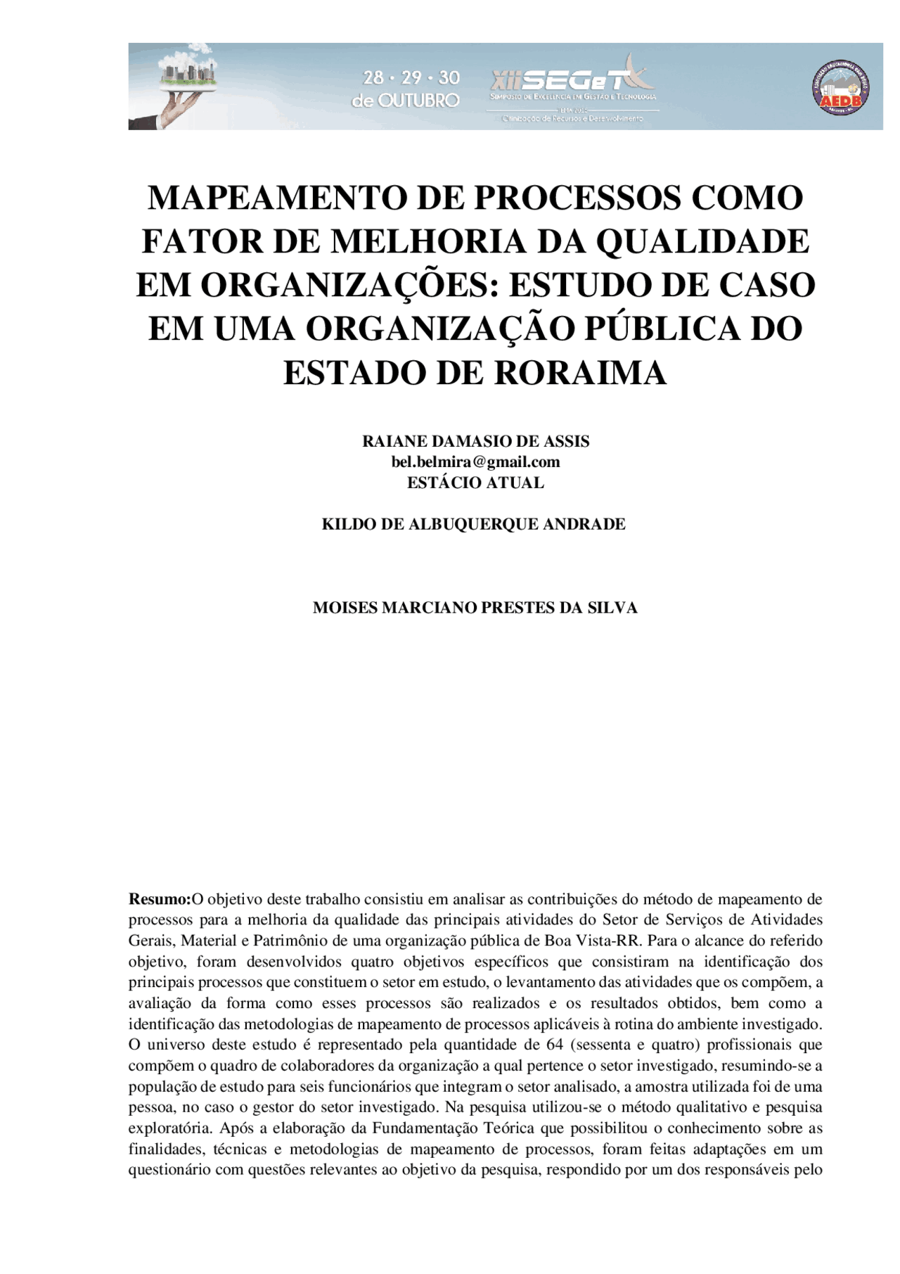 Mapeamento de Processos - Docsity