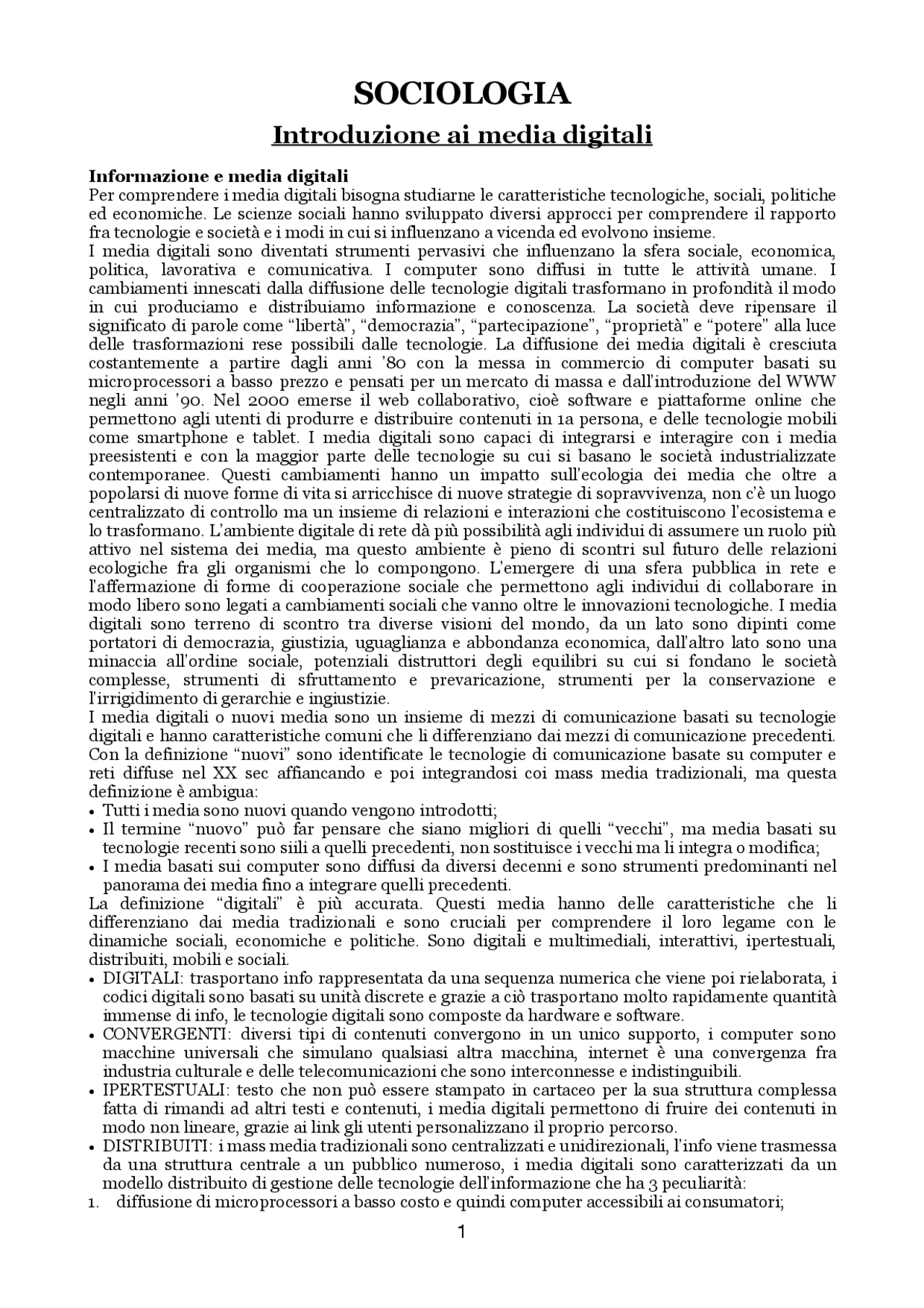 Teorie Pratiche Del Web Docsity