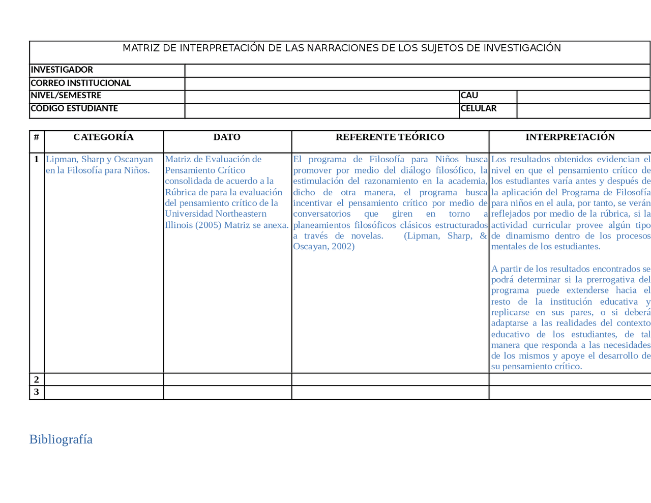 Matriz De Informacion Apuntes De Investigación Cualitativa Docsity