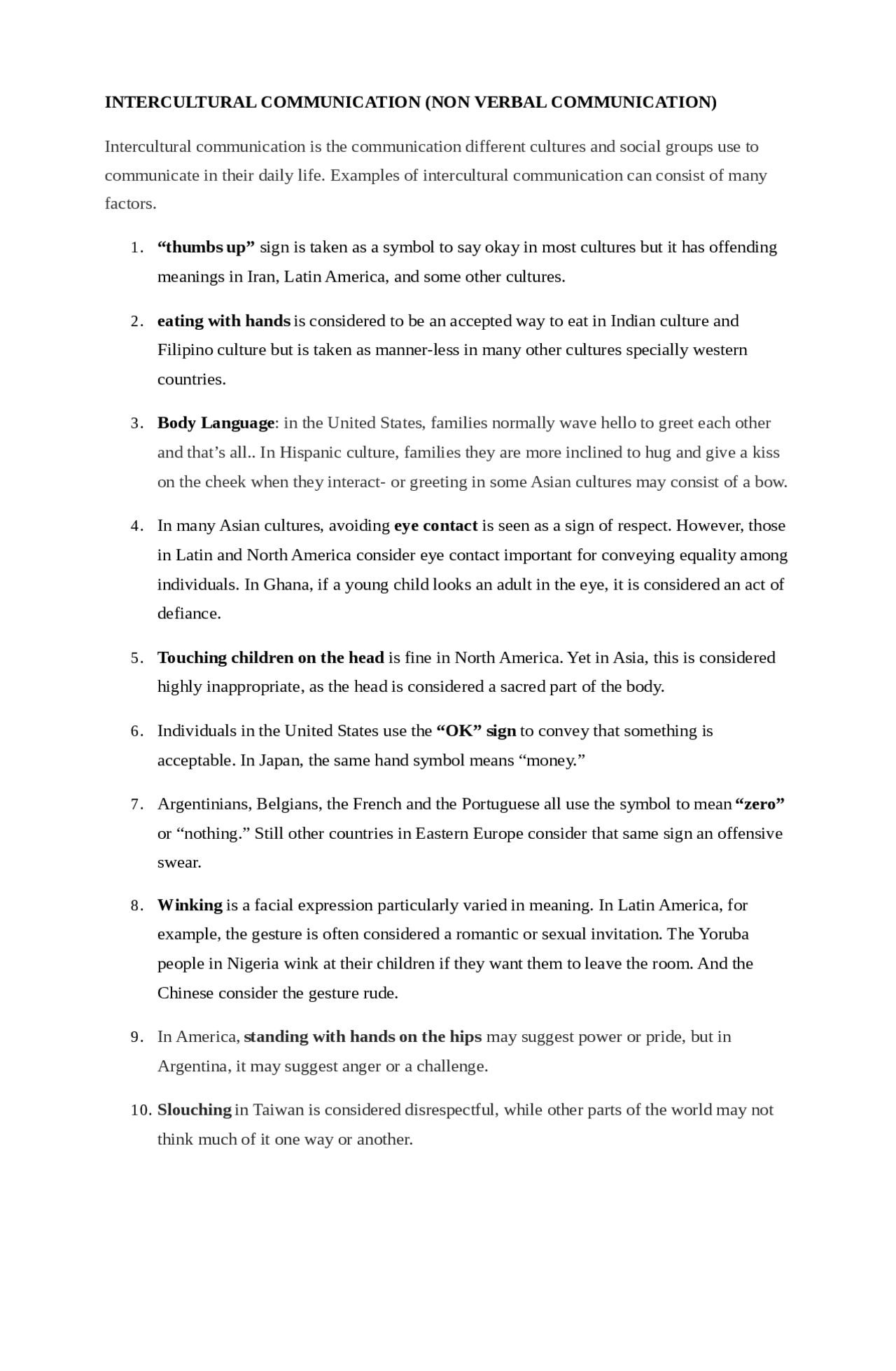 Intercultural Communication Docsity