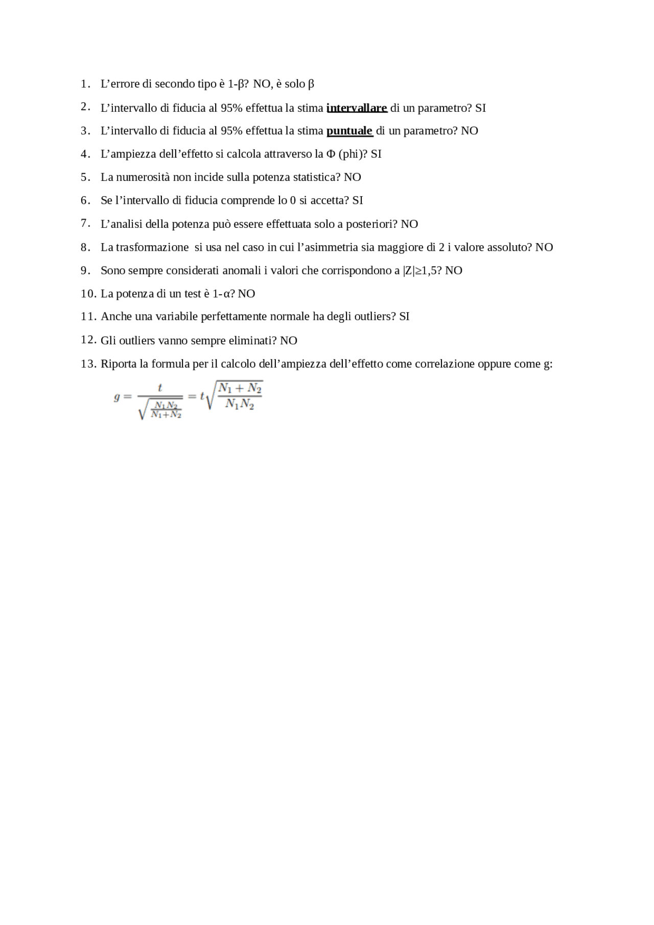 Domande Psicometria Teorica Docsity
